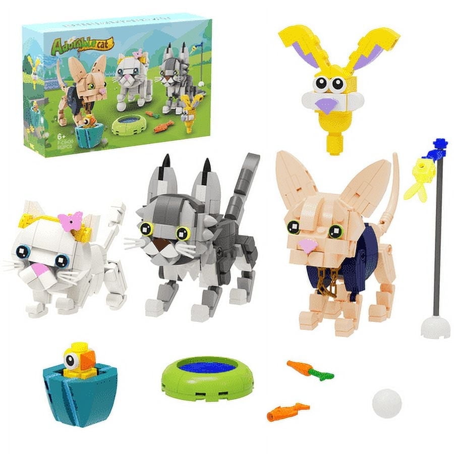 Easter Rabbit Animal Building Block Set Compatible with Lego Adorable ...