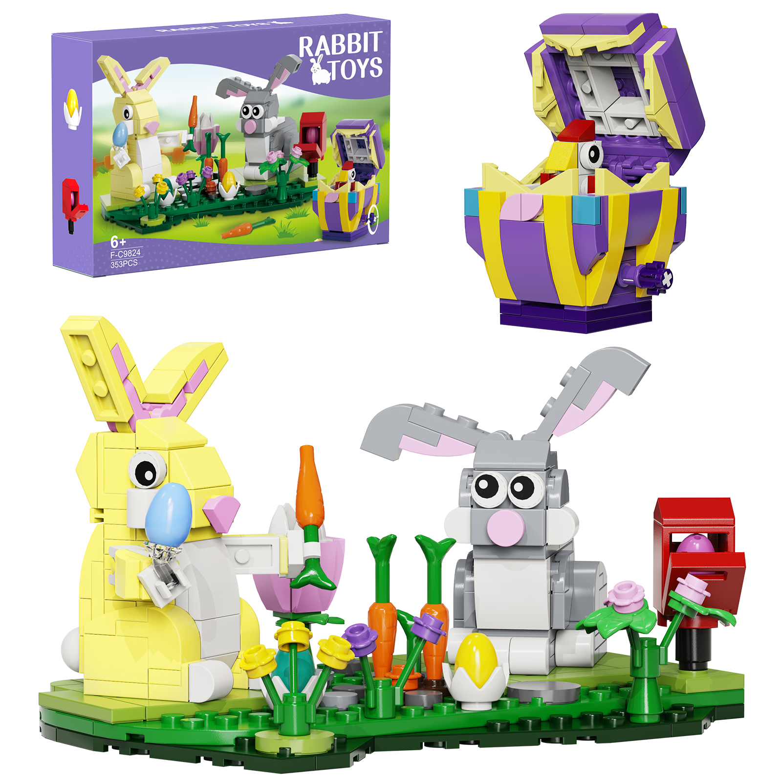 LEGO Creator 3 in 1 White Rabbit Animal Toy Building Set, Easter Gift ...