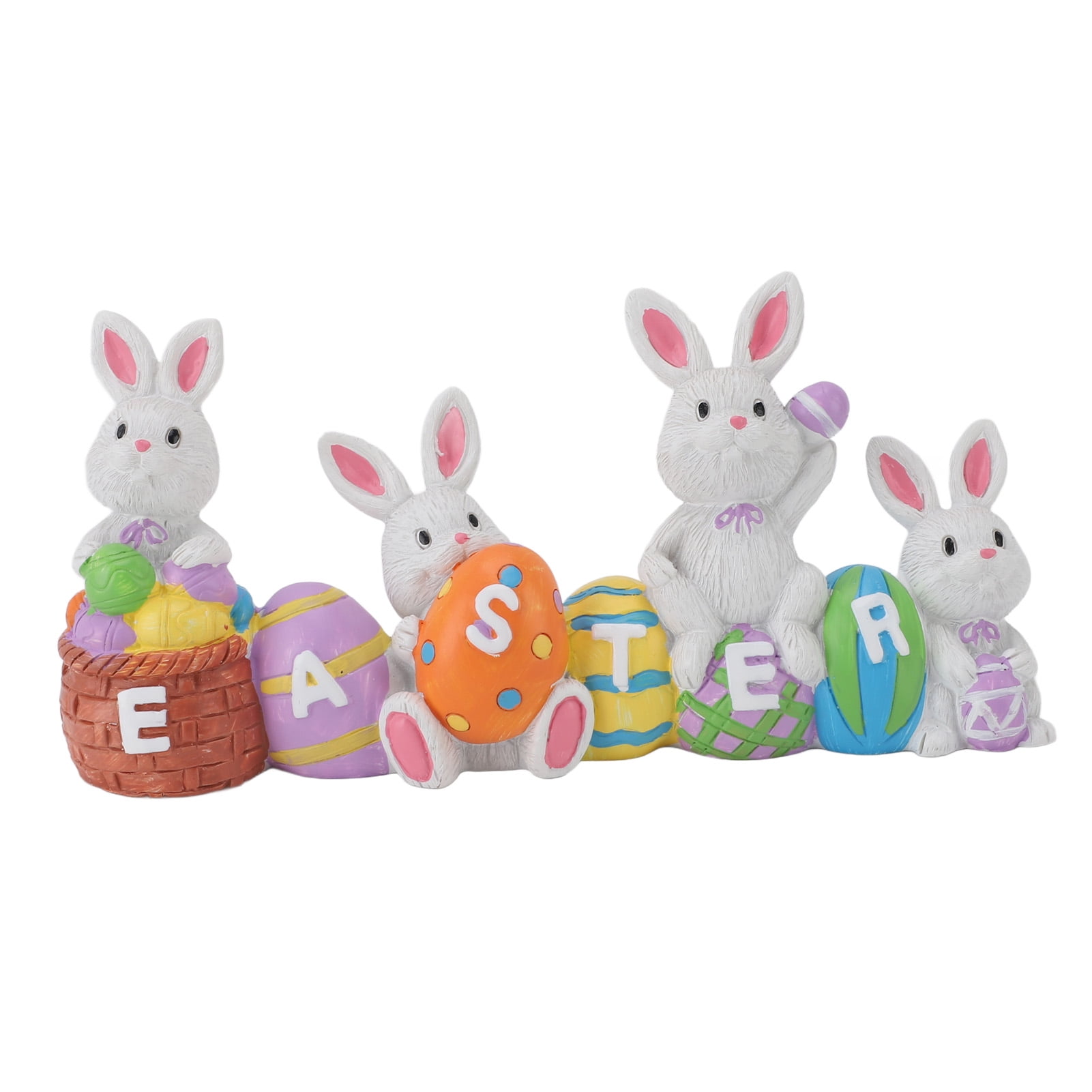 Easter Rabbit Decoration Multipurpose Vivid Cute Hand Painted Resin ...
