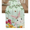 Easter Rabbit Ear Watercolor Flowers rations Coffee Table r Tablecloth ...