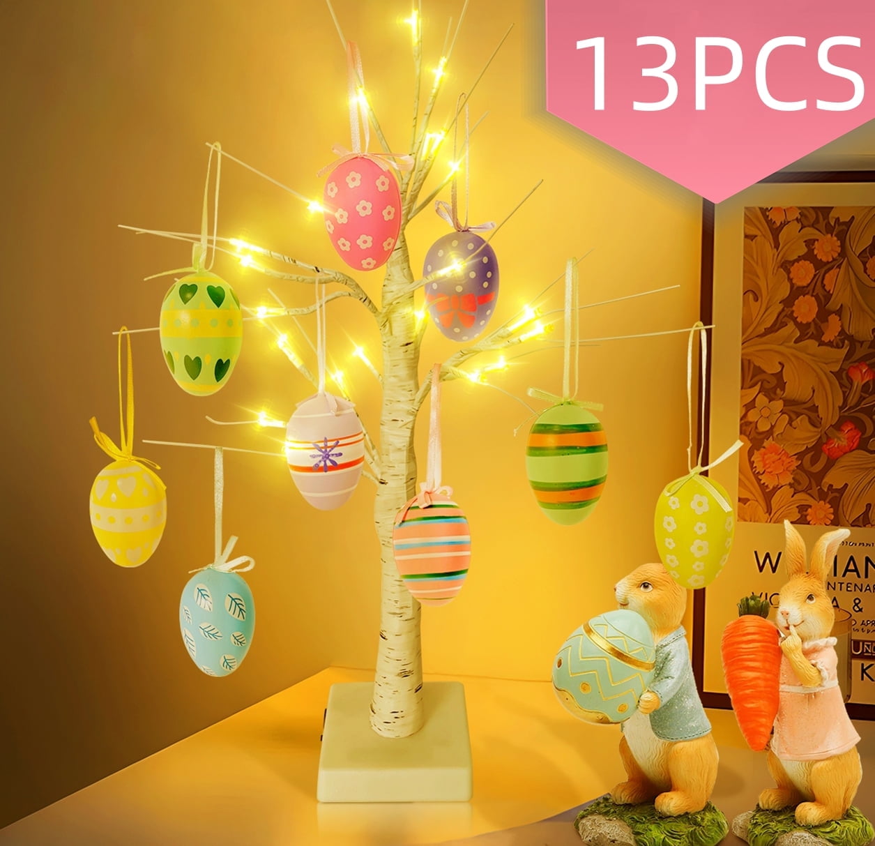 Easter Rabbit Easter Light Decorations for the Home 12PCS Easter Egg ...
