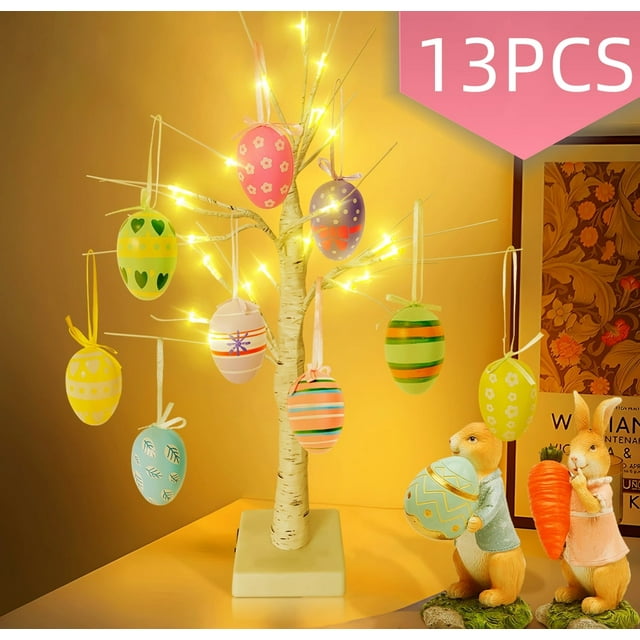 Easter Rabbit Easter Light Decorations for the Home 12PCS Easter Egg ...