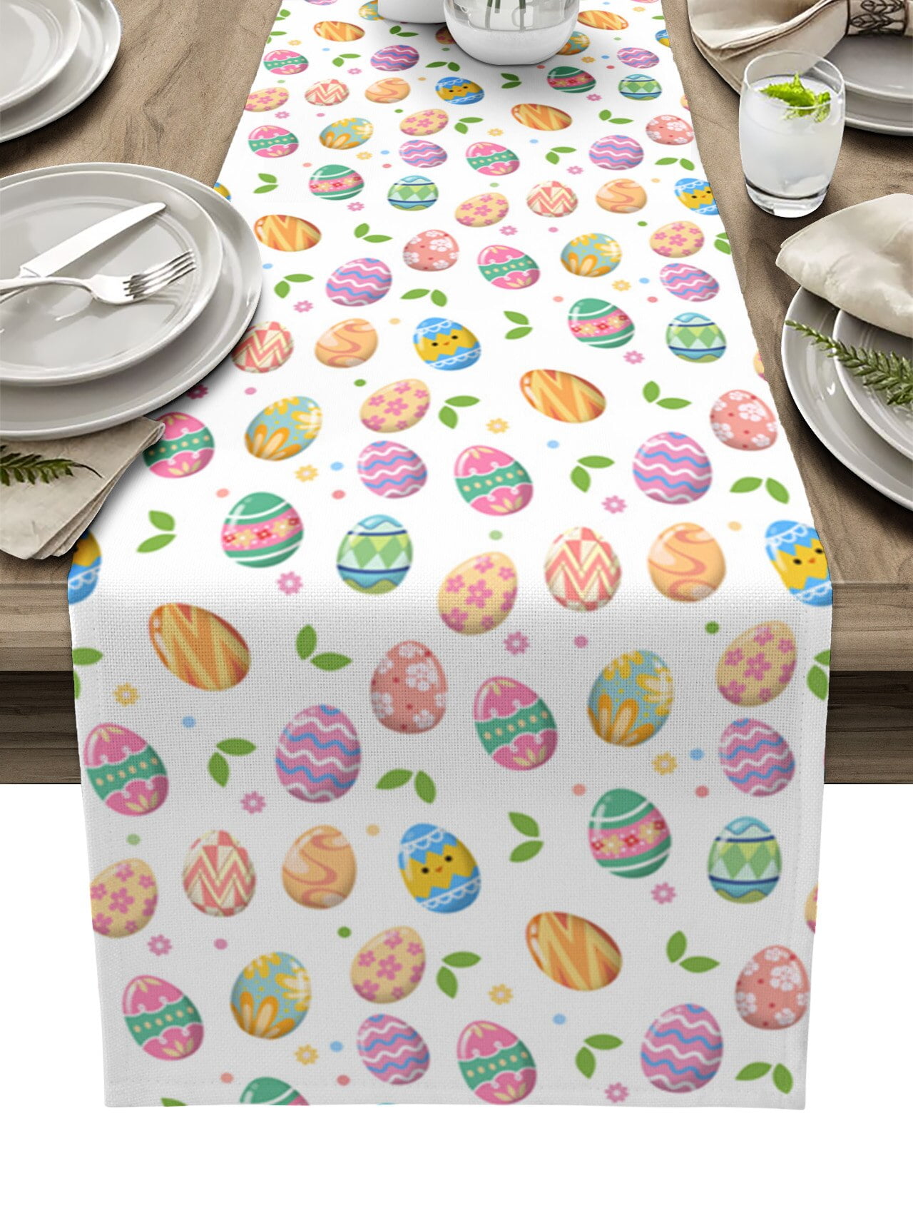 Easter Rabbit Eggs Table Runner Country r Tablecloths Table Mats for ...