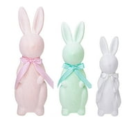 unbranded Bunny Decor Easter Artificial Flocking Rabbit Figurine ...