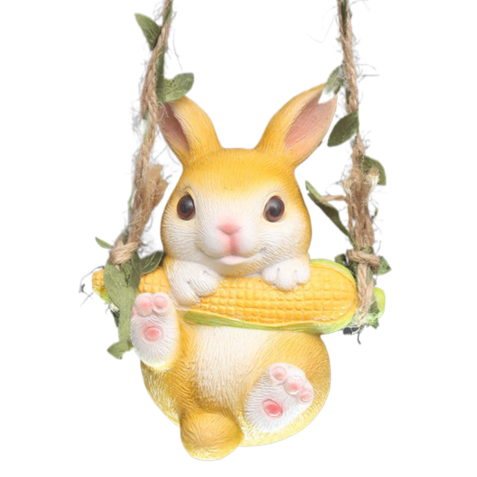 Easter Rabbit Figurines, Resin Swing Rabbit Figurine for Yard, Hangable ...