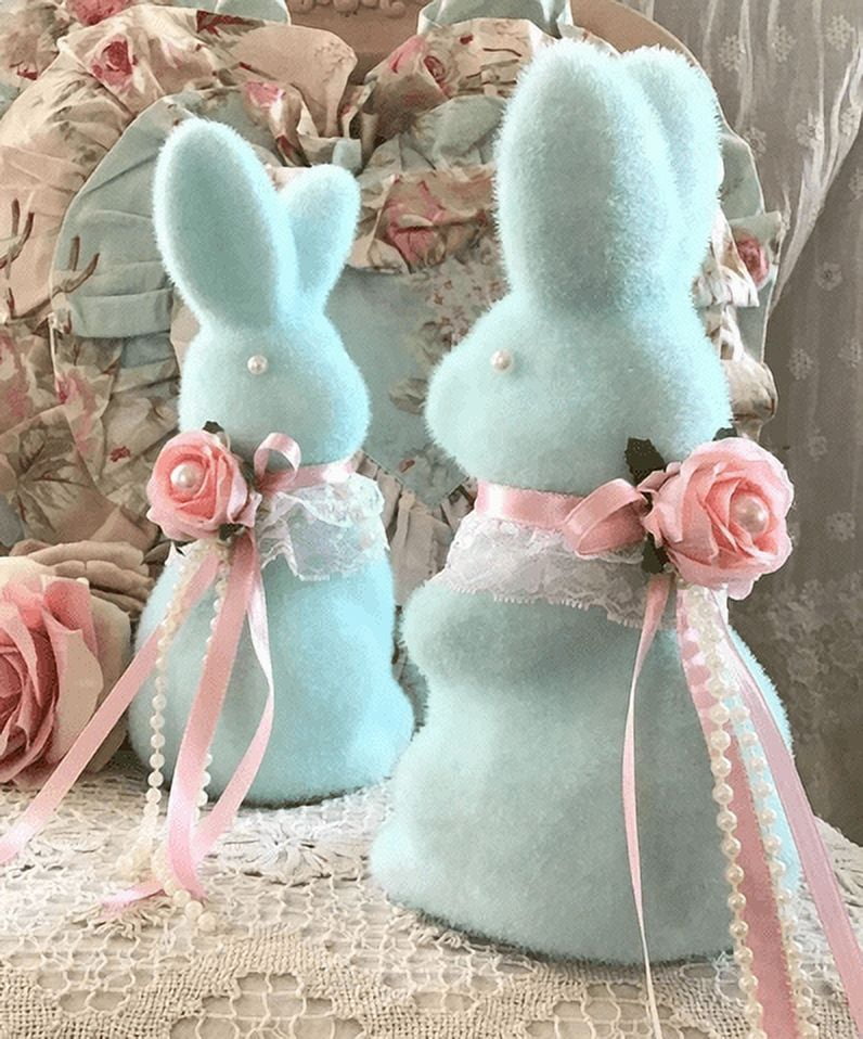 Easter Rabbit Green Pearl Ornaments Spring Courtyard Easter Lawn Garden ...