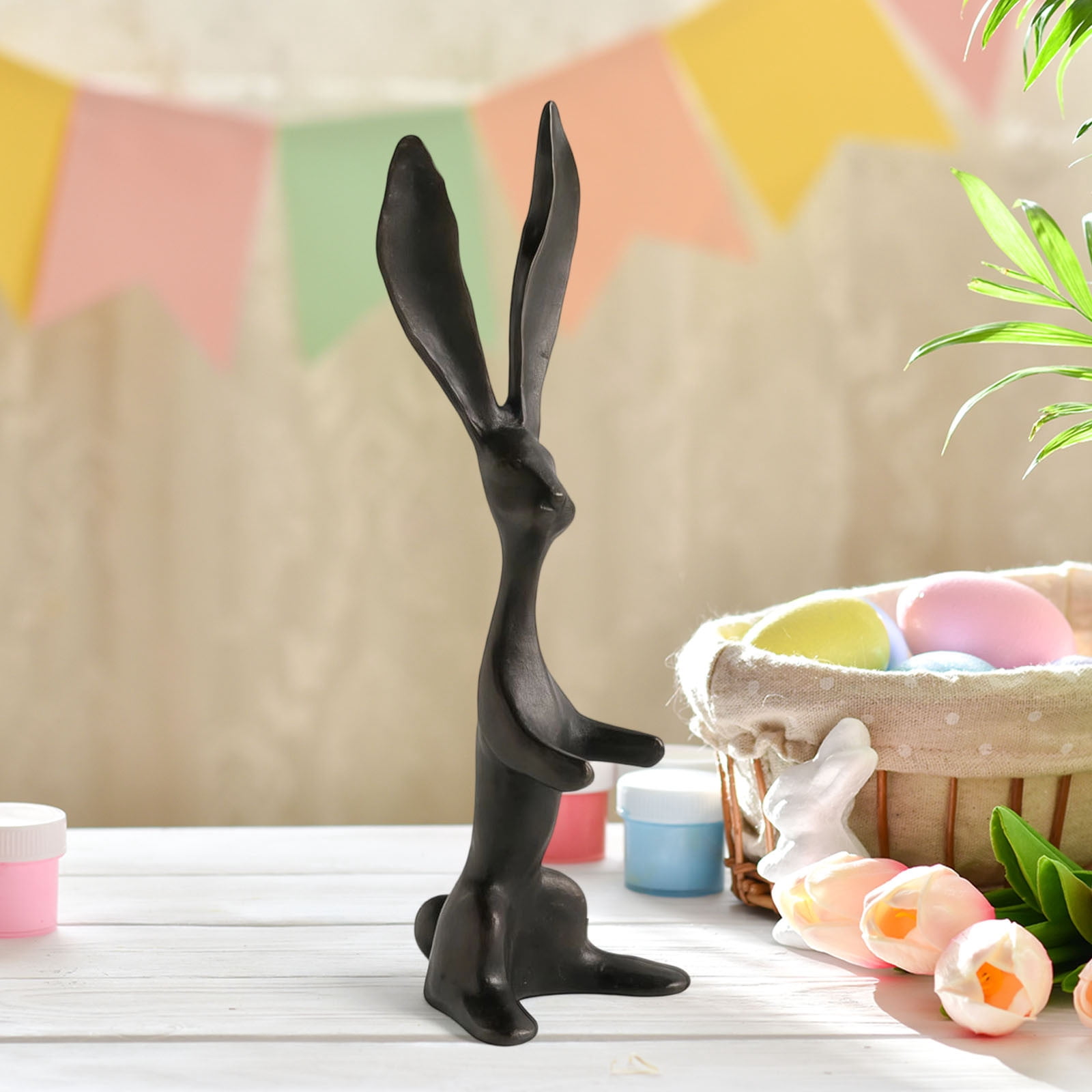 Easter Rabbit Sculpture Resin Easter Bunny Decor 3D Printed Bunny ...