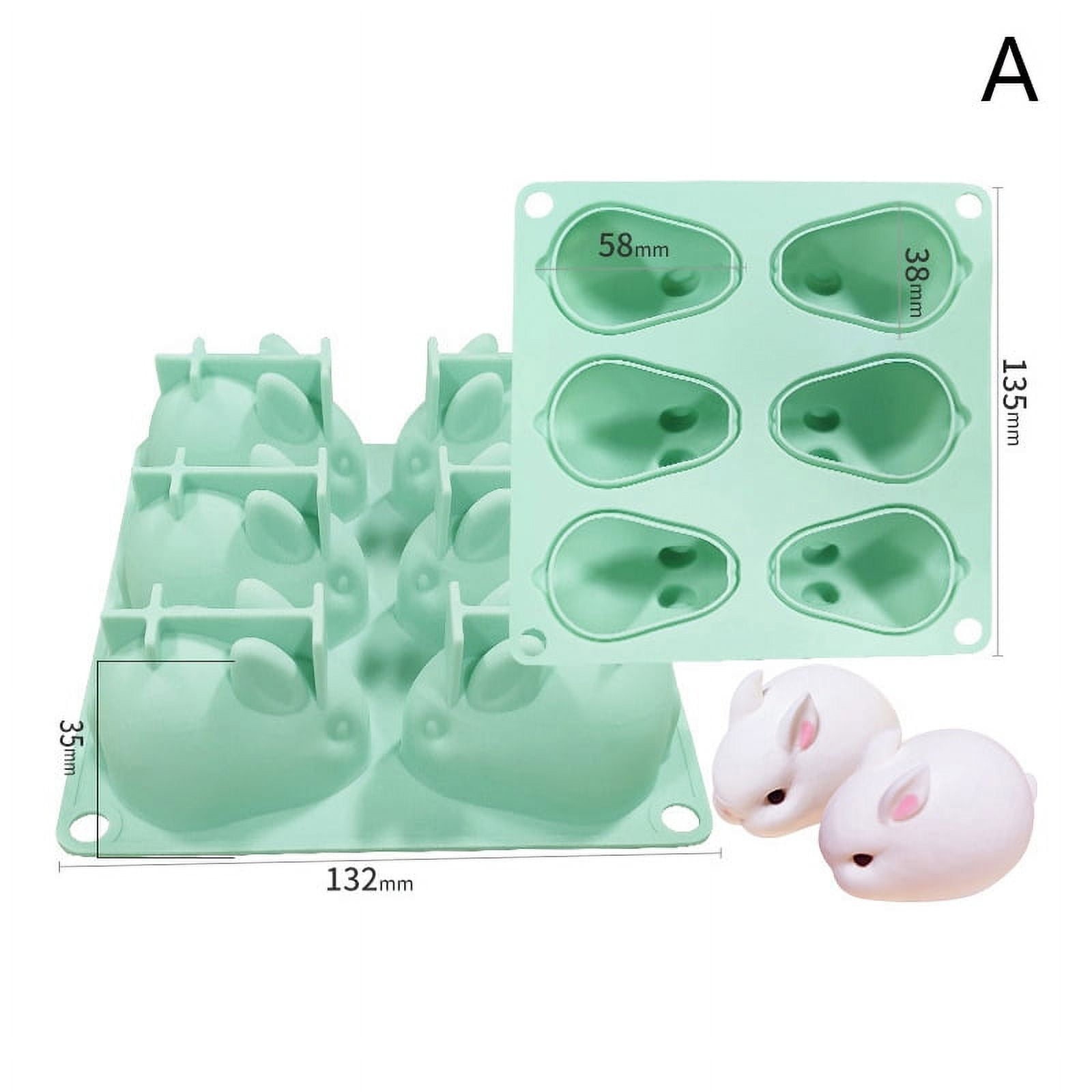 Easter Rabbit Silicone Molds Candy Chocolate Molds for Making Mousse ...