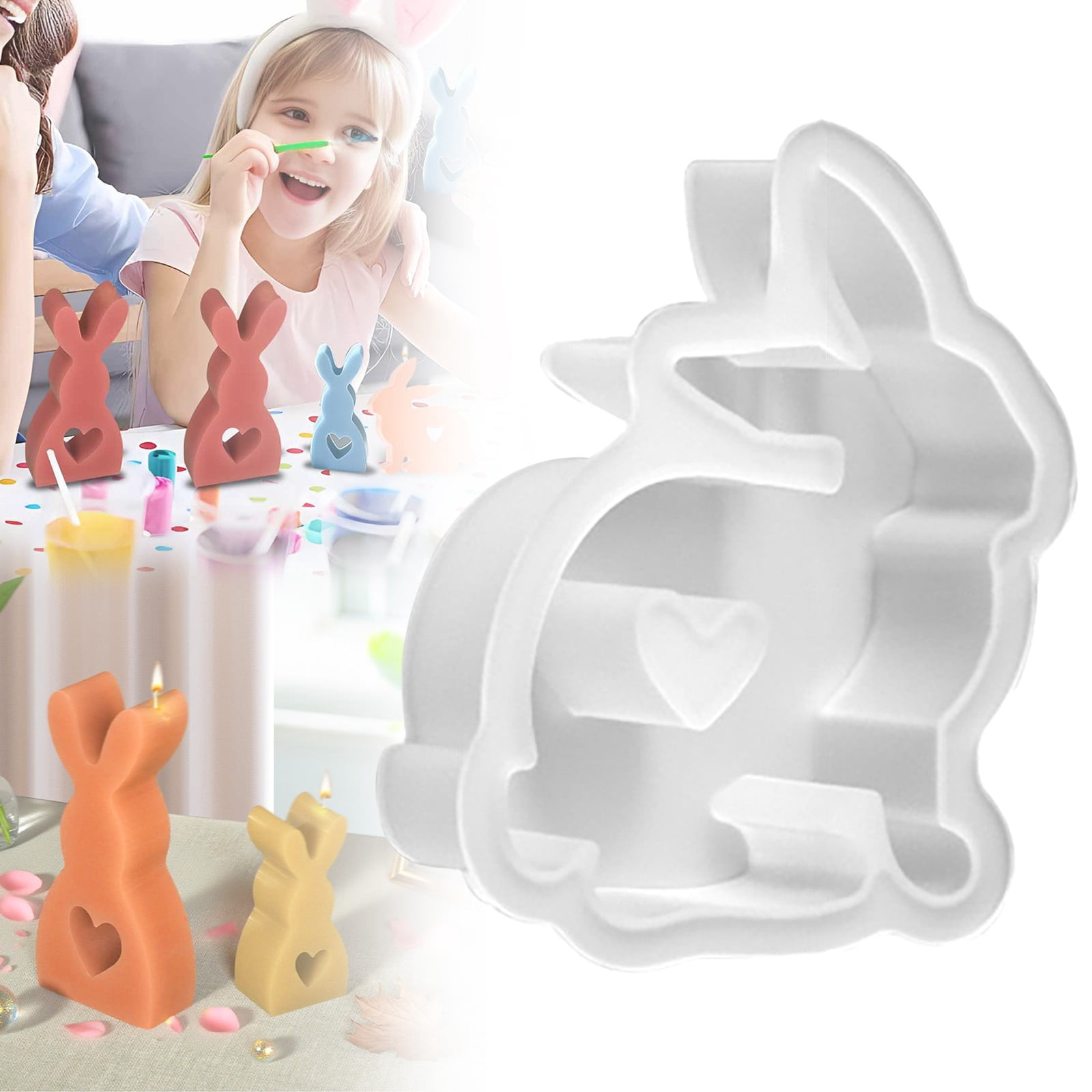 Easter Rabbit Silicone Moulds Casting Moulds 1 Silicone Mould Rabbit ...