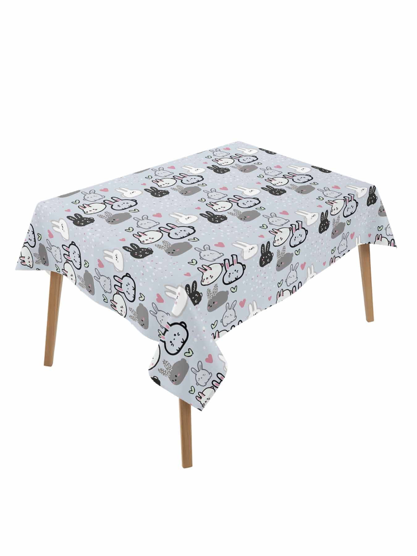 Easter Rabbit Table Cloth, Waterproof Tablecloth for Rectangle Tables ...