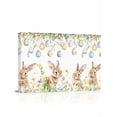 Easter Rabbits Canvas Print Wall Art Vintage Falling Eggs Spring ...