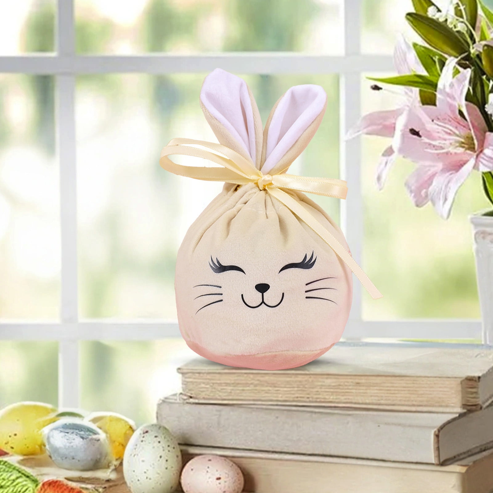Easter Rabbits Decorations Treat Bags gift bags with drawstrings velvet ...