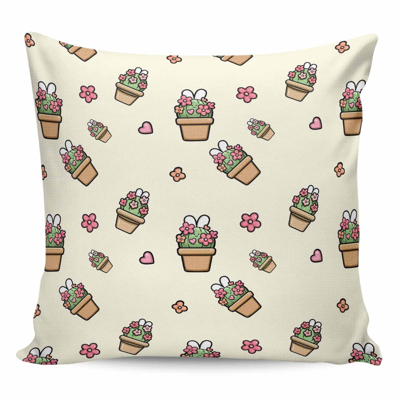 Easter Rabbits Ears Pillow Covers 26x26 Inch Decorative Throw Pillow ...