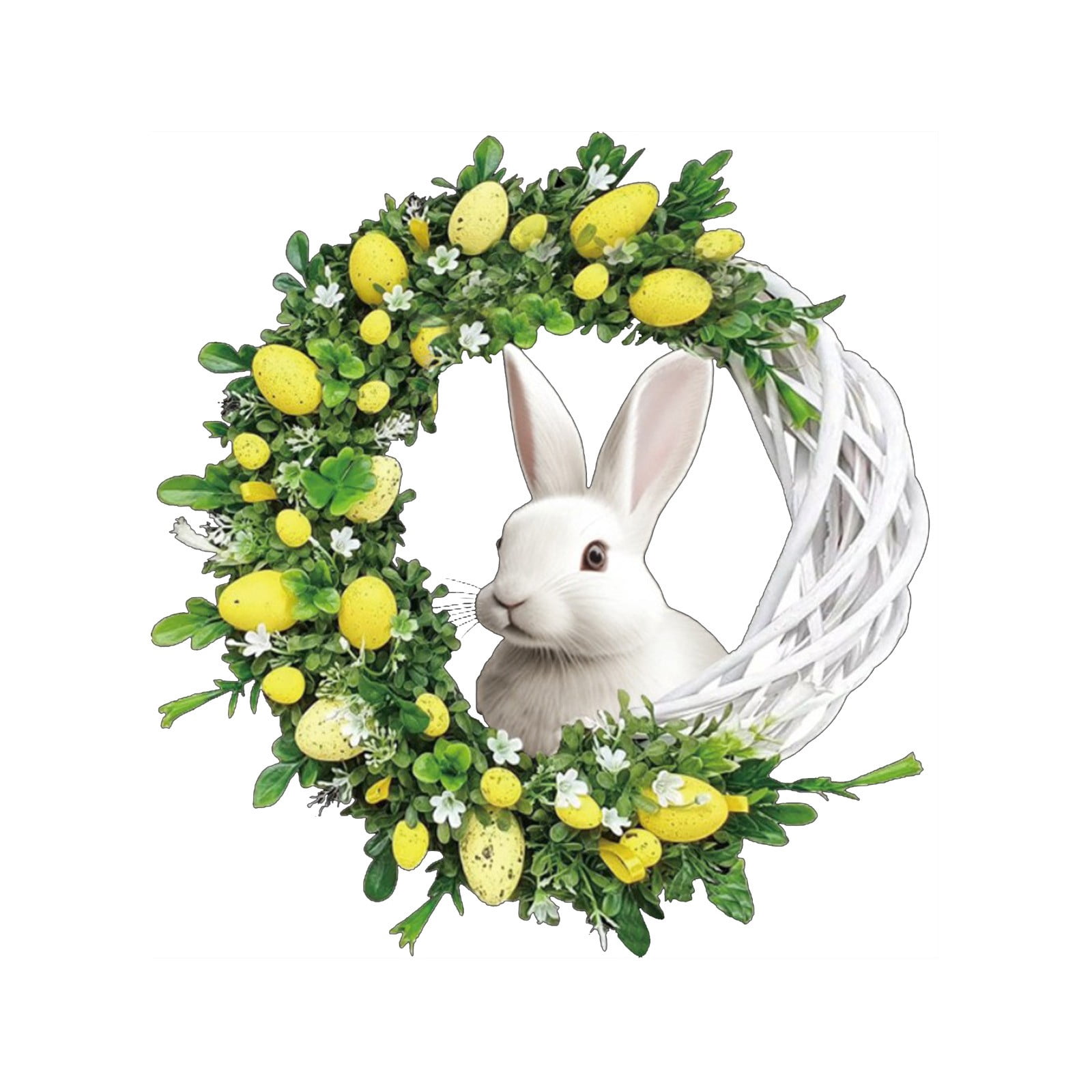 Easter Rabbits Wreath Acrylic Plaques Decoration for Home Decor Wall ...