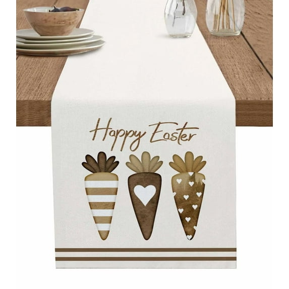 Easter Radish Brown Table Runner Wedding r Table Runner Holiday Dining ...