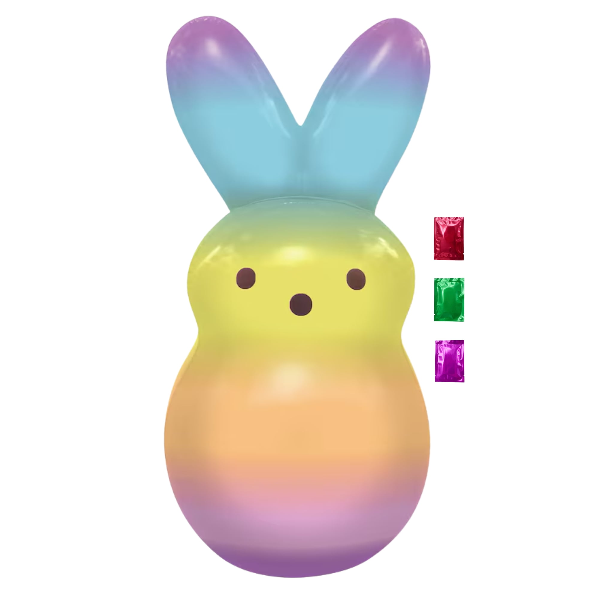 Easter Rainbow Peeps Bunny Inflatables 4 Ft, Cute Rabbit Easter Bunnies ...