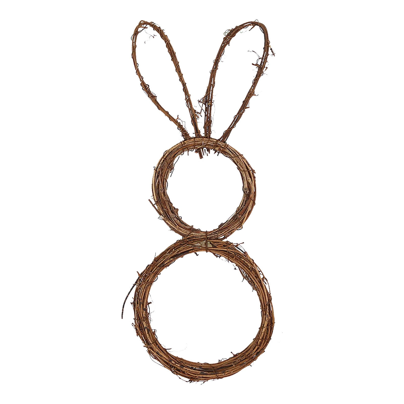 Easter Rattan Circle Bunny Wreath Shaped Vine Branch DIY Craft Wreath ...