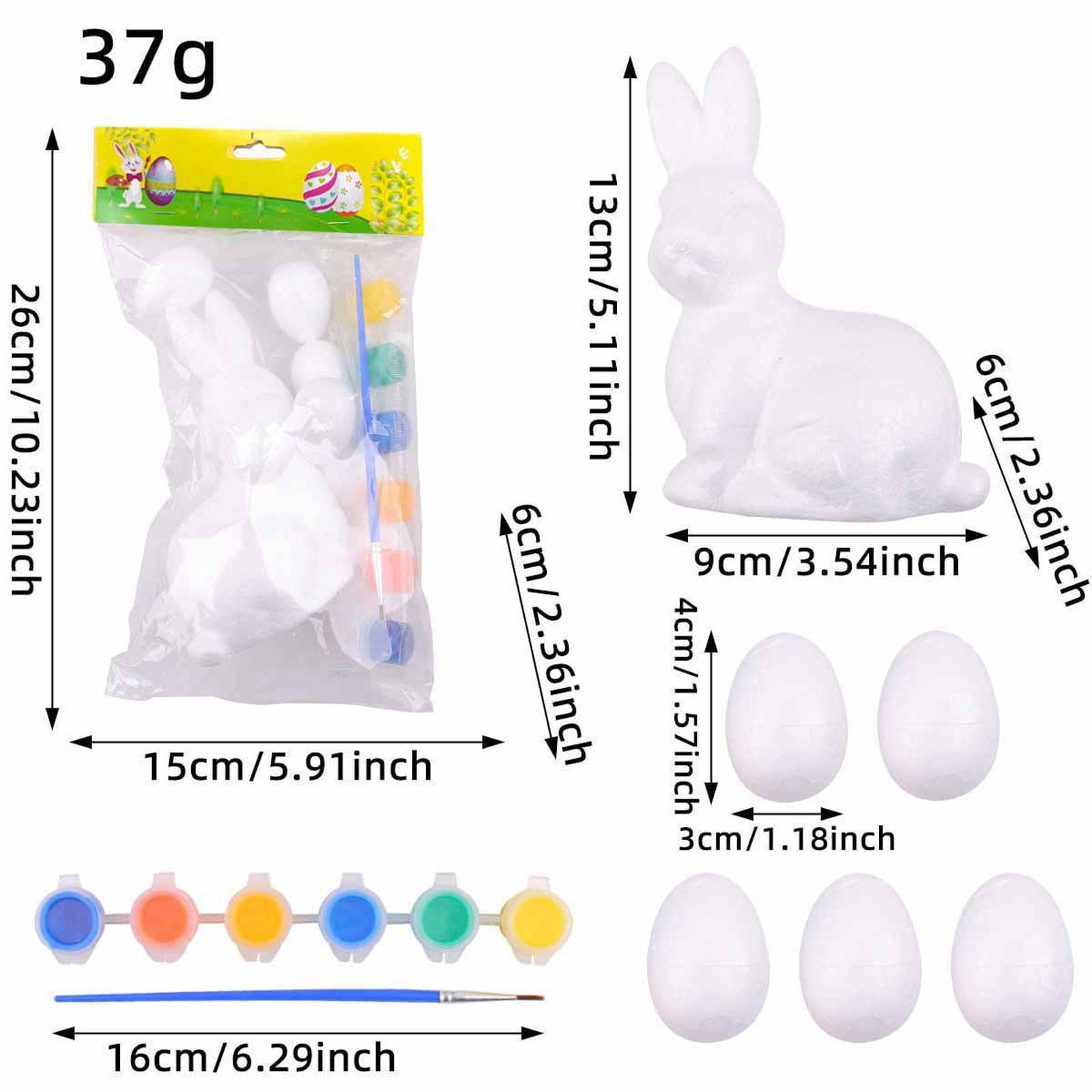 Easter Ready to Paint Your Own Easter Bunny Figurines 4.3 Inches Paint ...