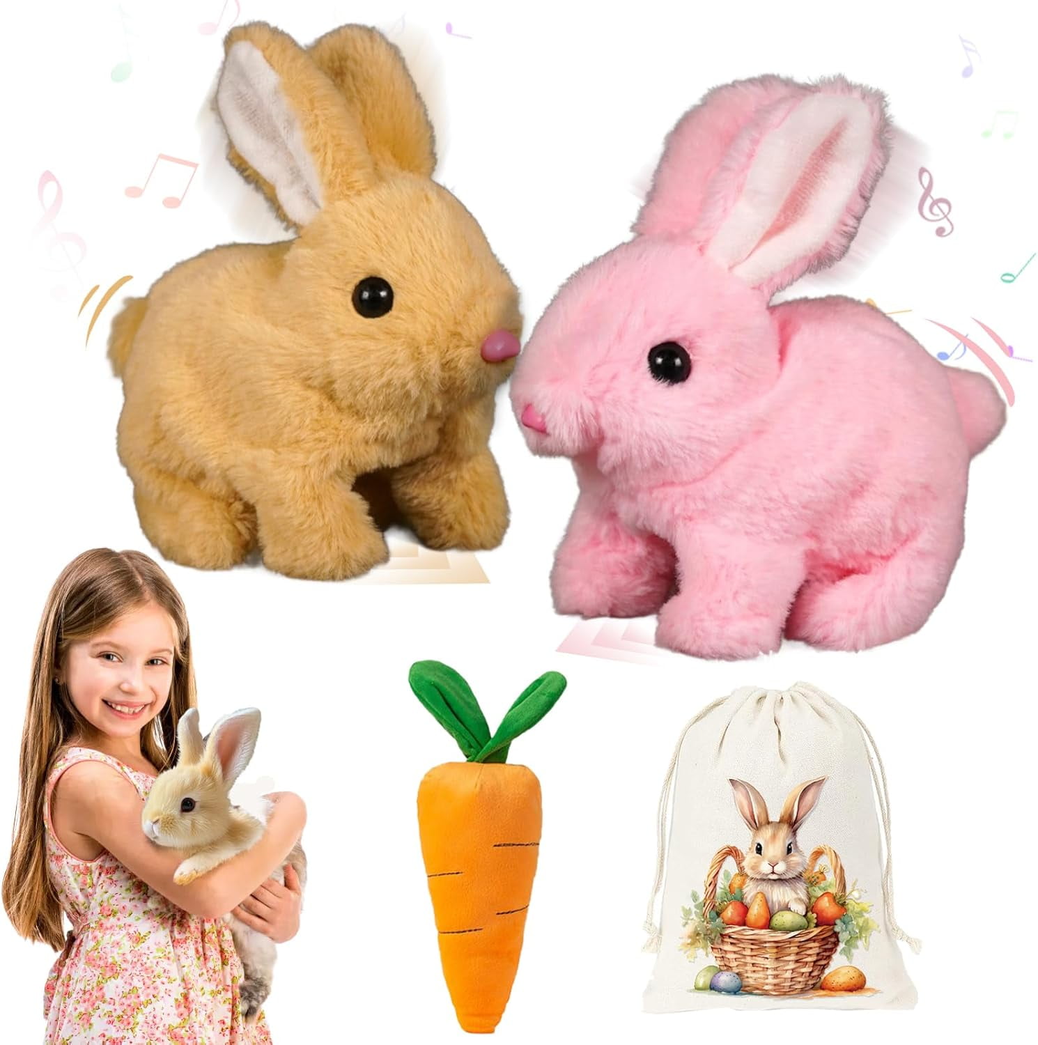 Easter My Realistic Bunny Toy, Interactive Bunny Realistic Bunny ...