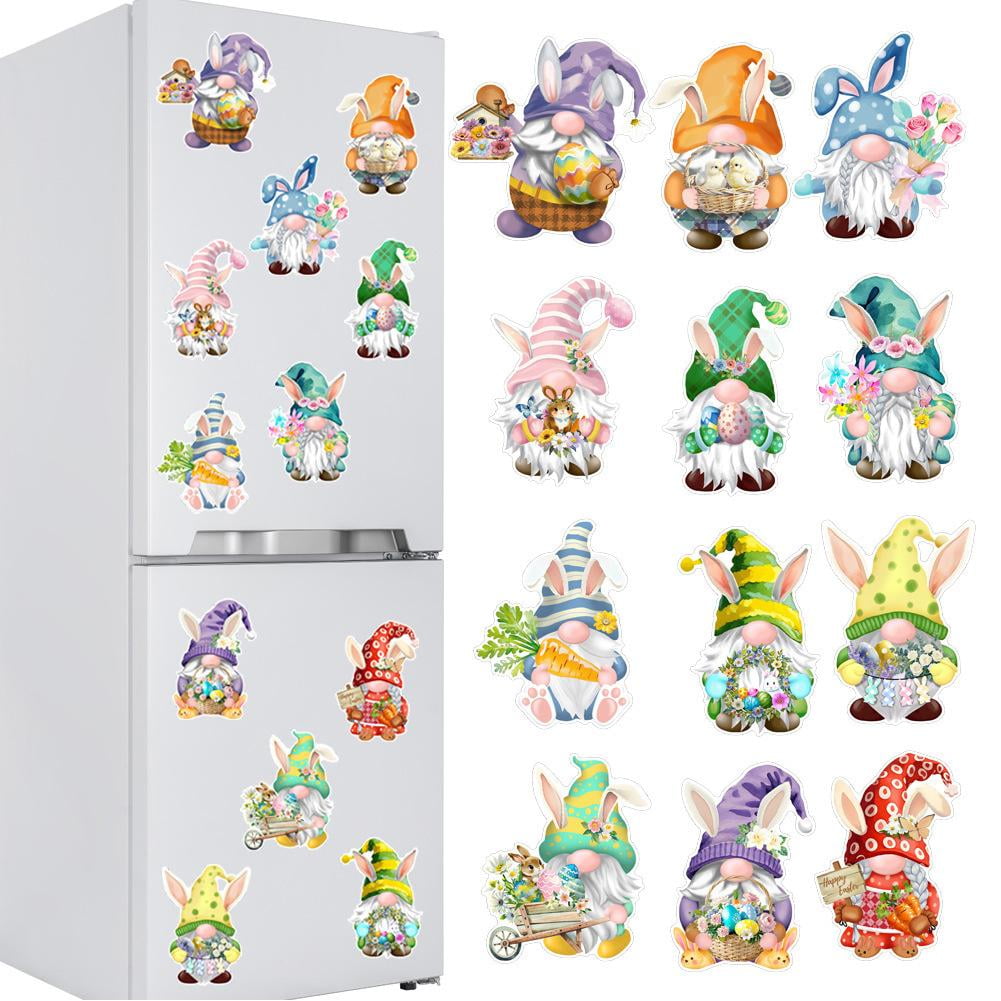 Easter Refrigerator Magnets Set - 12pcs, Cute Design, High-Quality ...