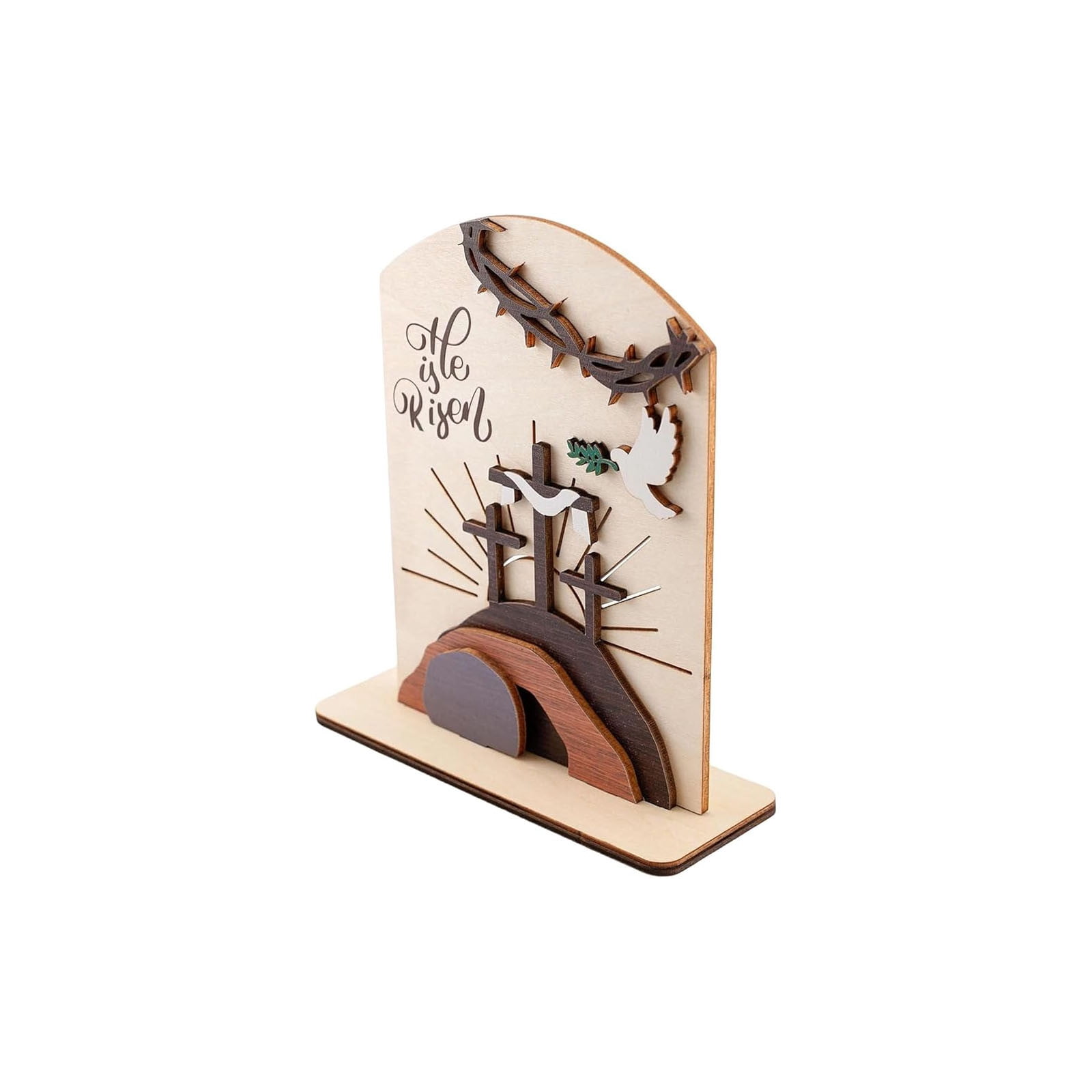 Easter Resurrection Decor Wooden Resurrection Scene Tomb Tray Set Wood ...