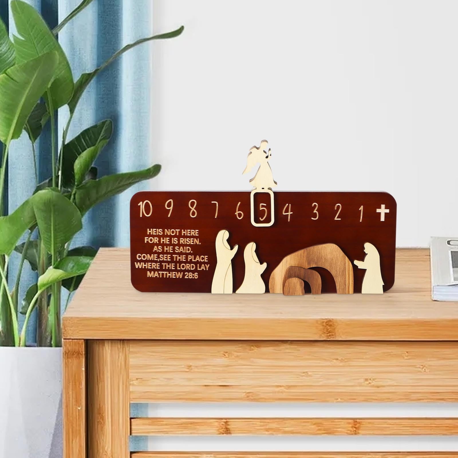 Easter Resurrection Scene Countdown Calendar | Wooden Empty Tomb ...
