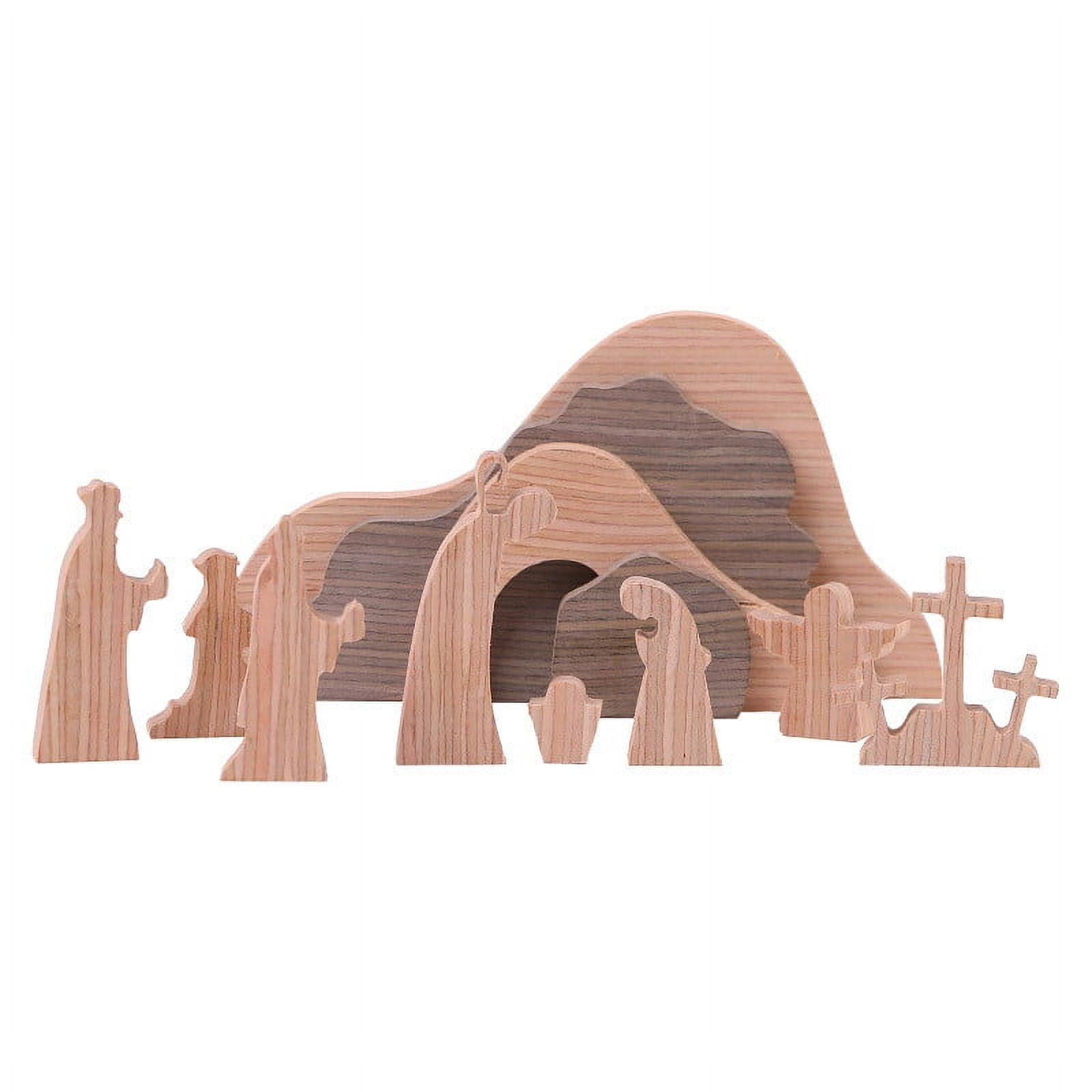 Easter Resurrection Scene Ornament Religious Easter Decorations Wood ...