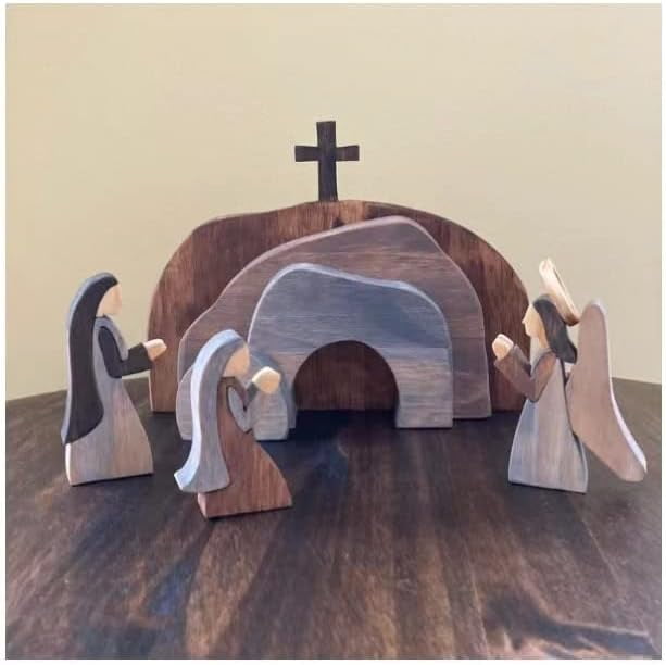 Easter Resurrection Scene Set The Empty Tomb Easter Scene and Cross ...