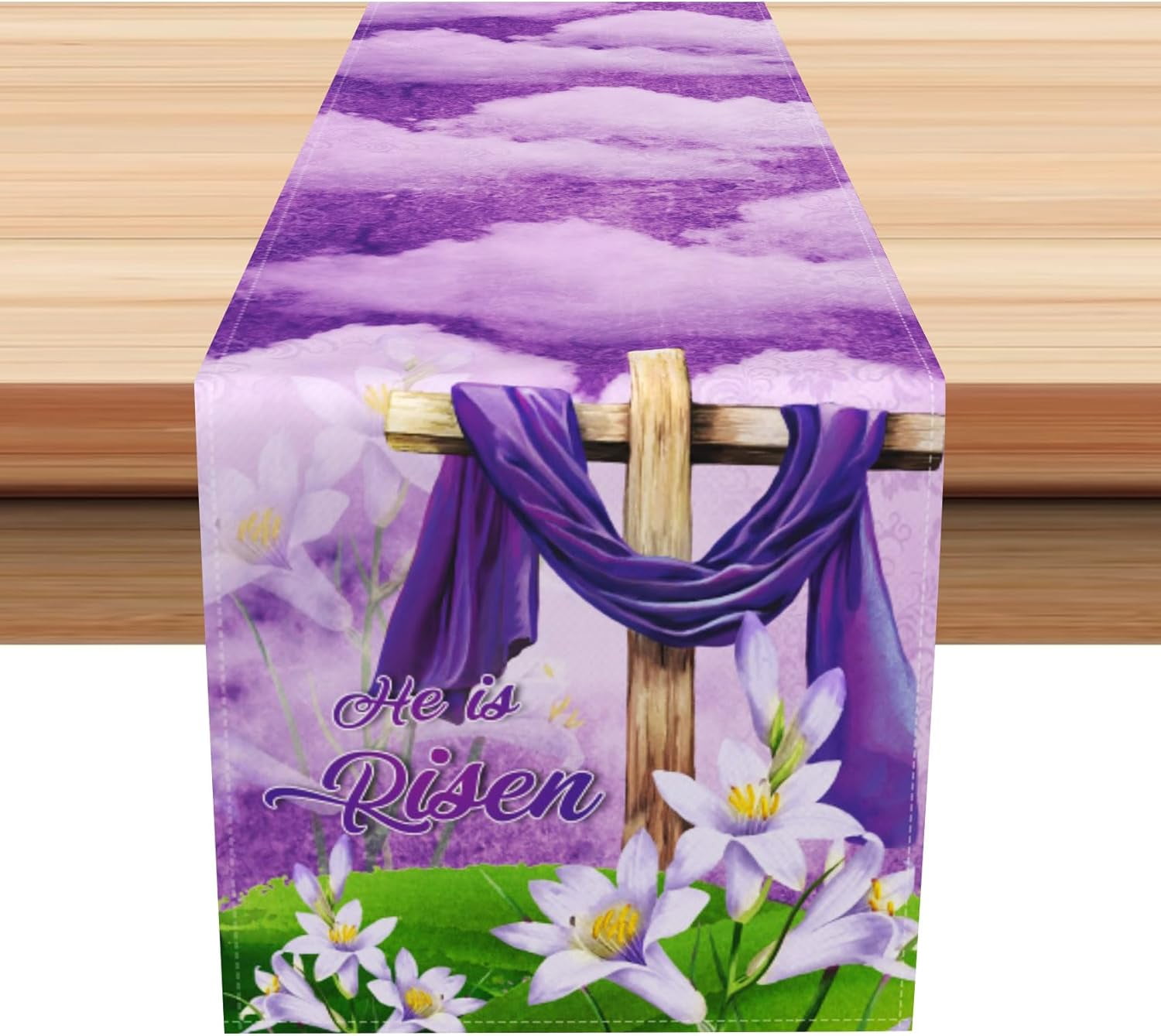Easter He is Risen Table Runner,Easter Religious Jesus Table Runner ...