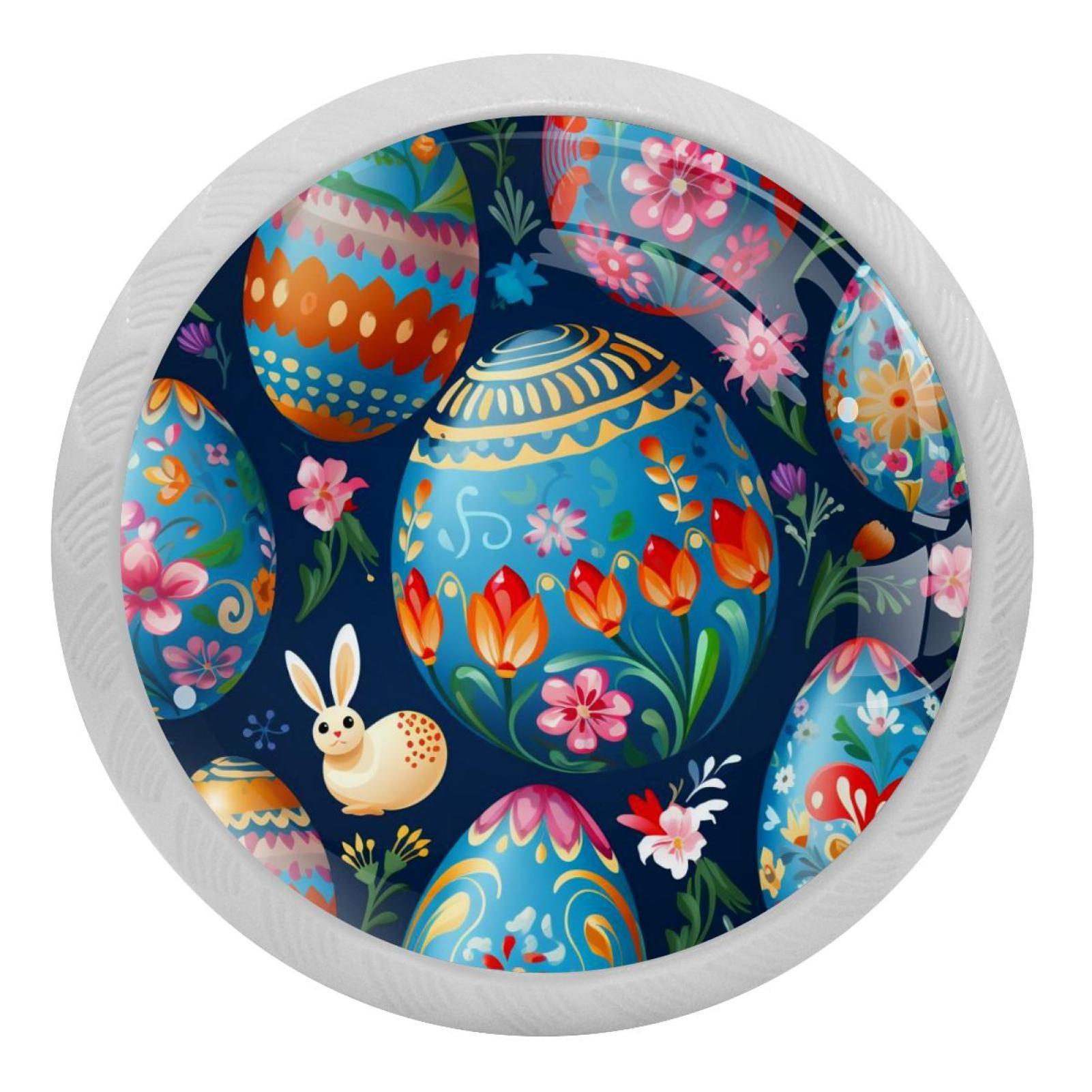 Easter Round Glow-in-the-Dark Cabinet Knobs: Fluorescent Drawer Pulls 4 ...