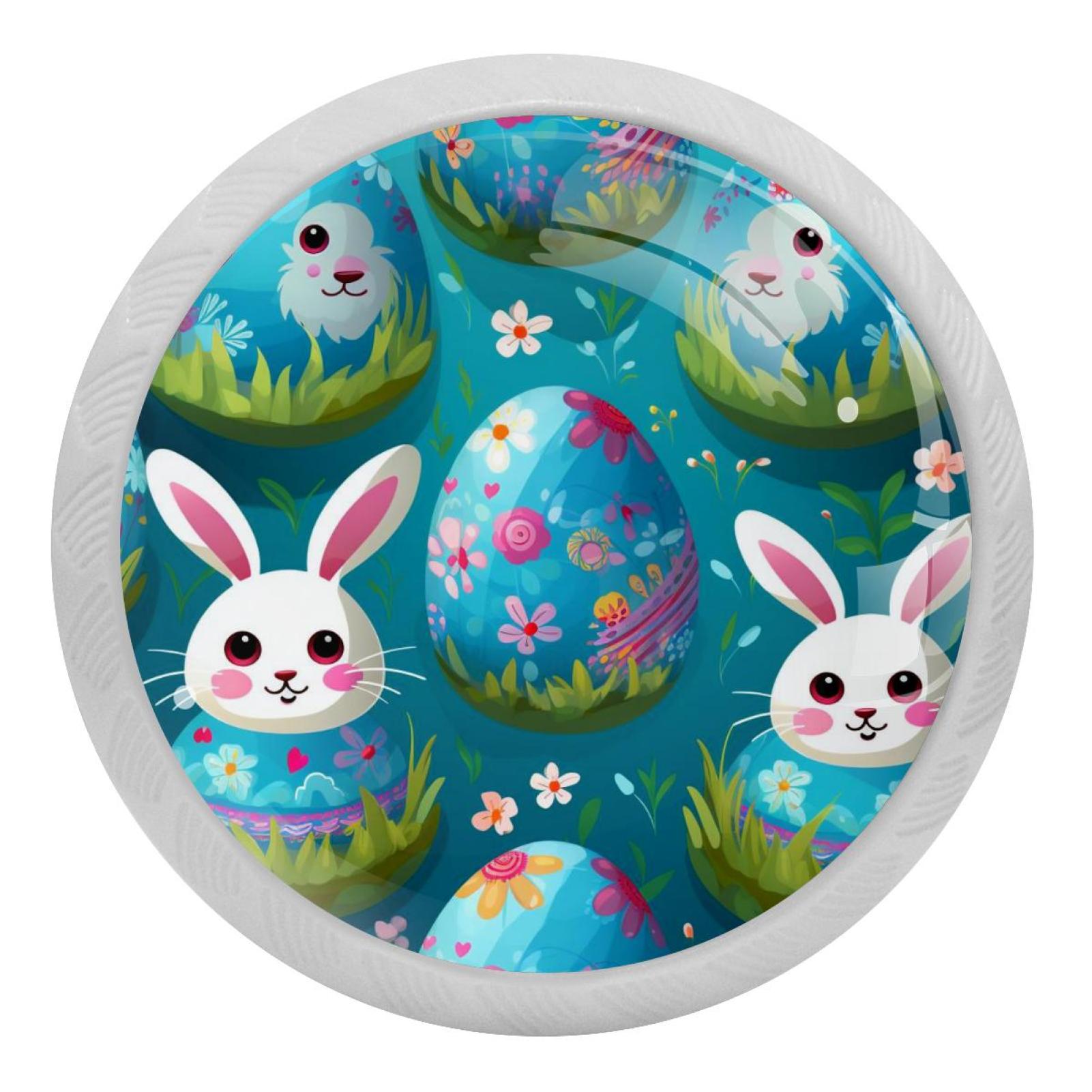 Easter Round Glow-in-the-Dark Cabinet Knobs: Fluorescent Drawer Pulls 4 ...