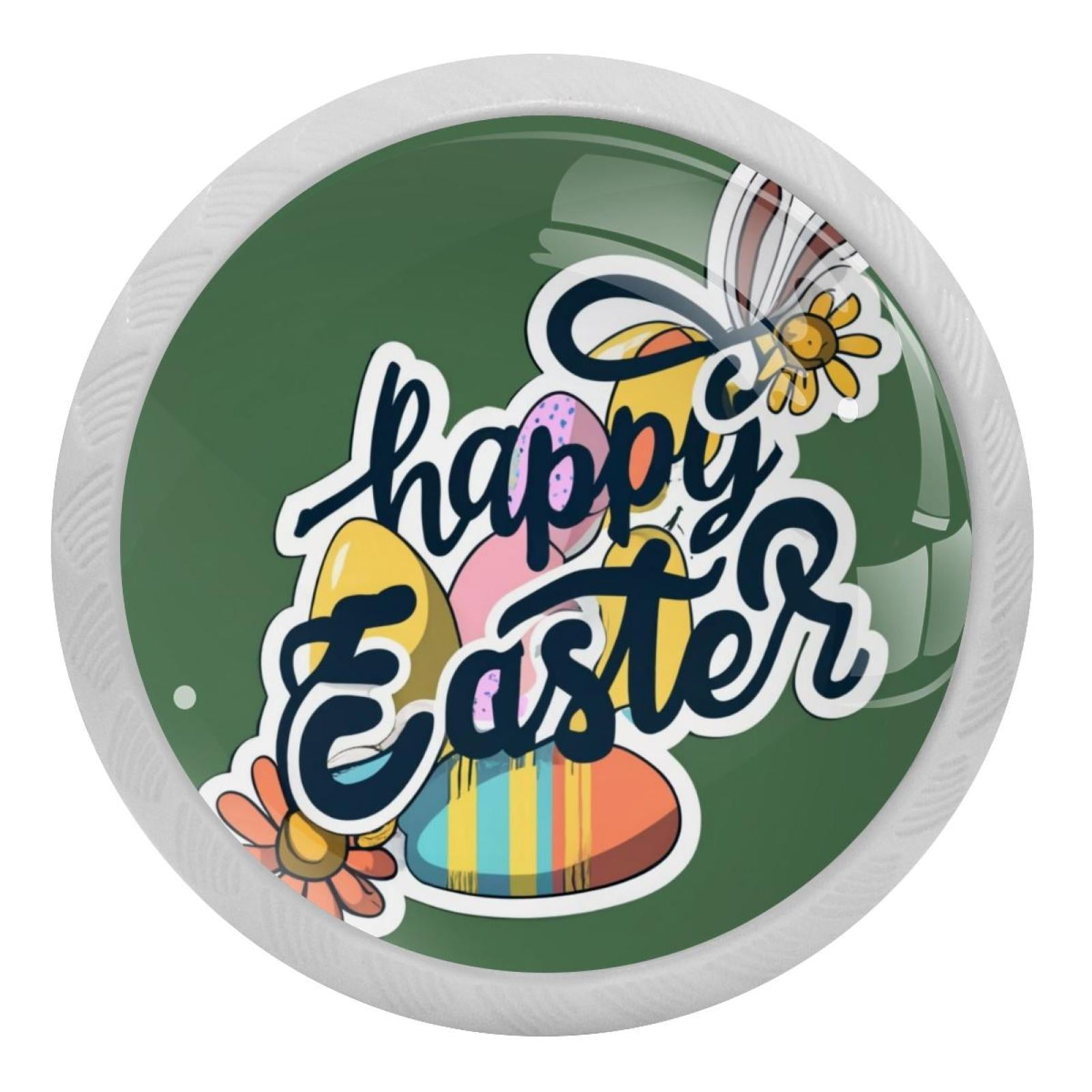 Easter Round Glow-in-the-Dark Cabinet Knobs: Fluorescent Drawer Pulls 4 ...