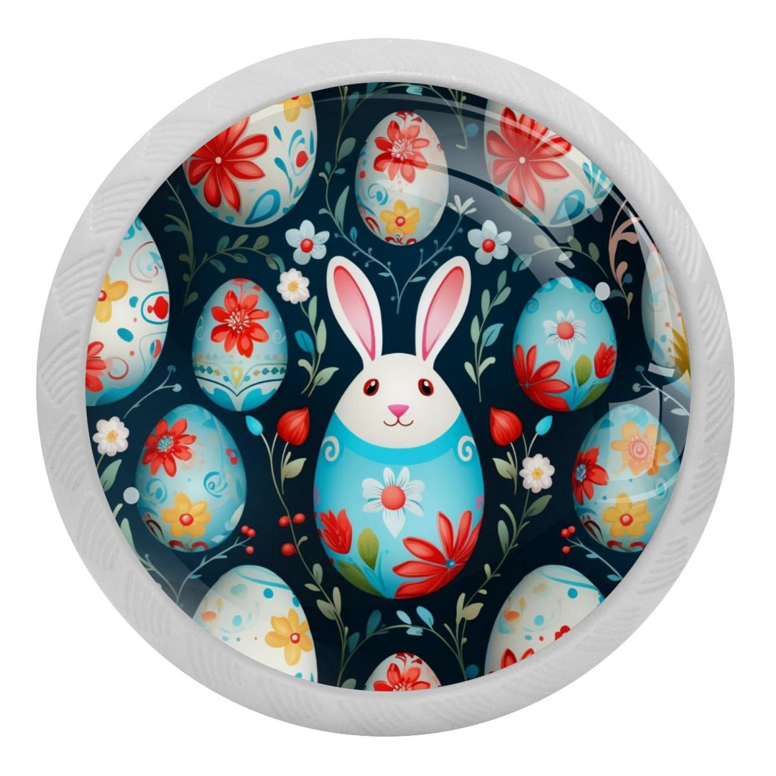 Easter Round Glow-in-the-Dark Cabinet Knobs: Fluorescent Drawer Pulls 4 ...