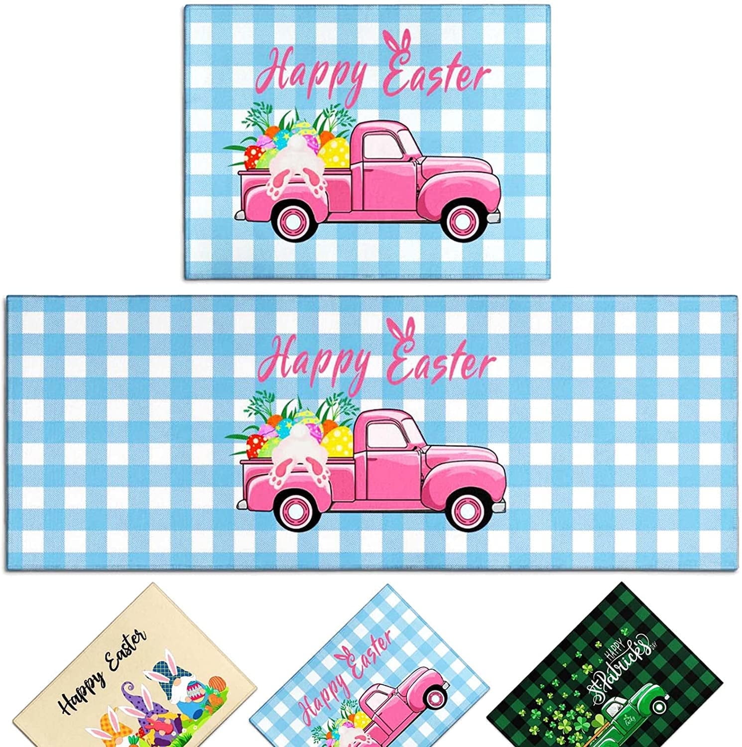 Easter Rugs for Kitchen Easter Kitchen Rug Easter Kitchen Mat Happy ...