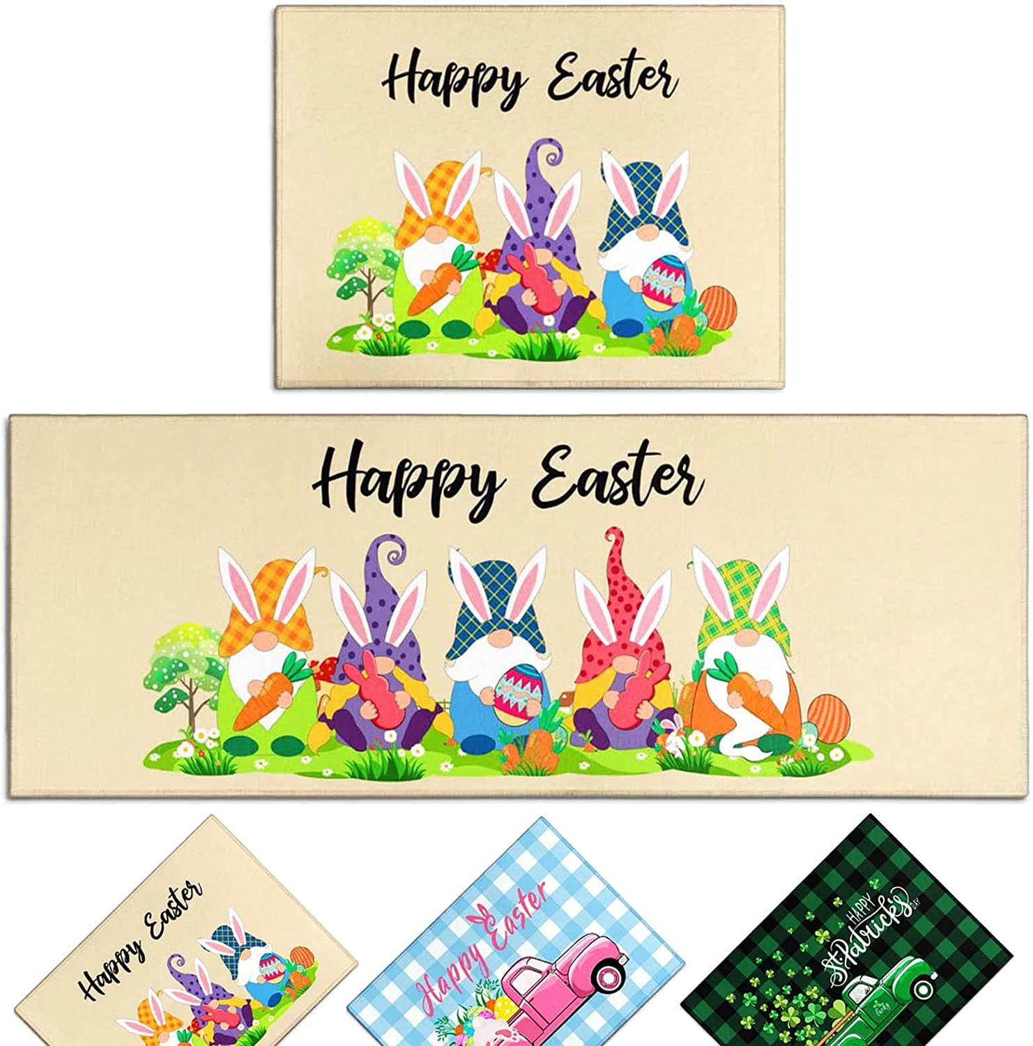 Easter Rugs for Kitchen Easter Kitchen Rug Easter Kitchen Mat Happy ...