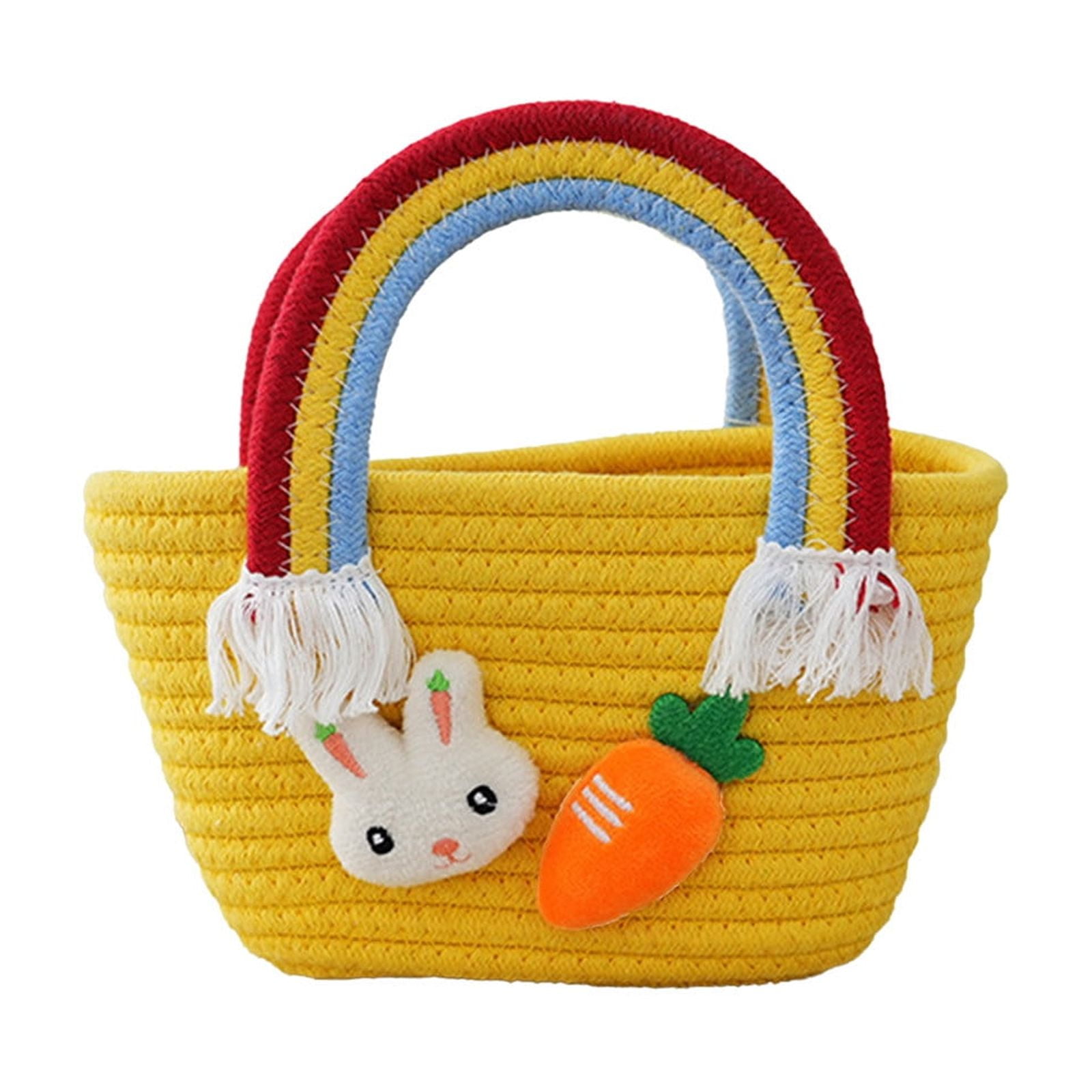 Easter Savings! PRETXORVE Easter Basket, Easter Desktop Sundry Snack ...