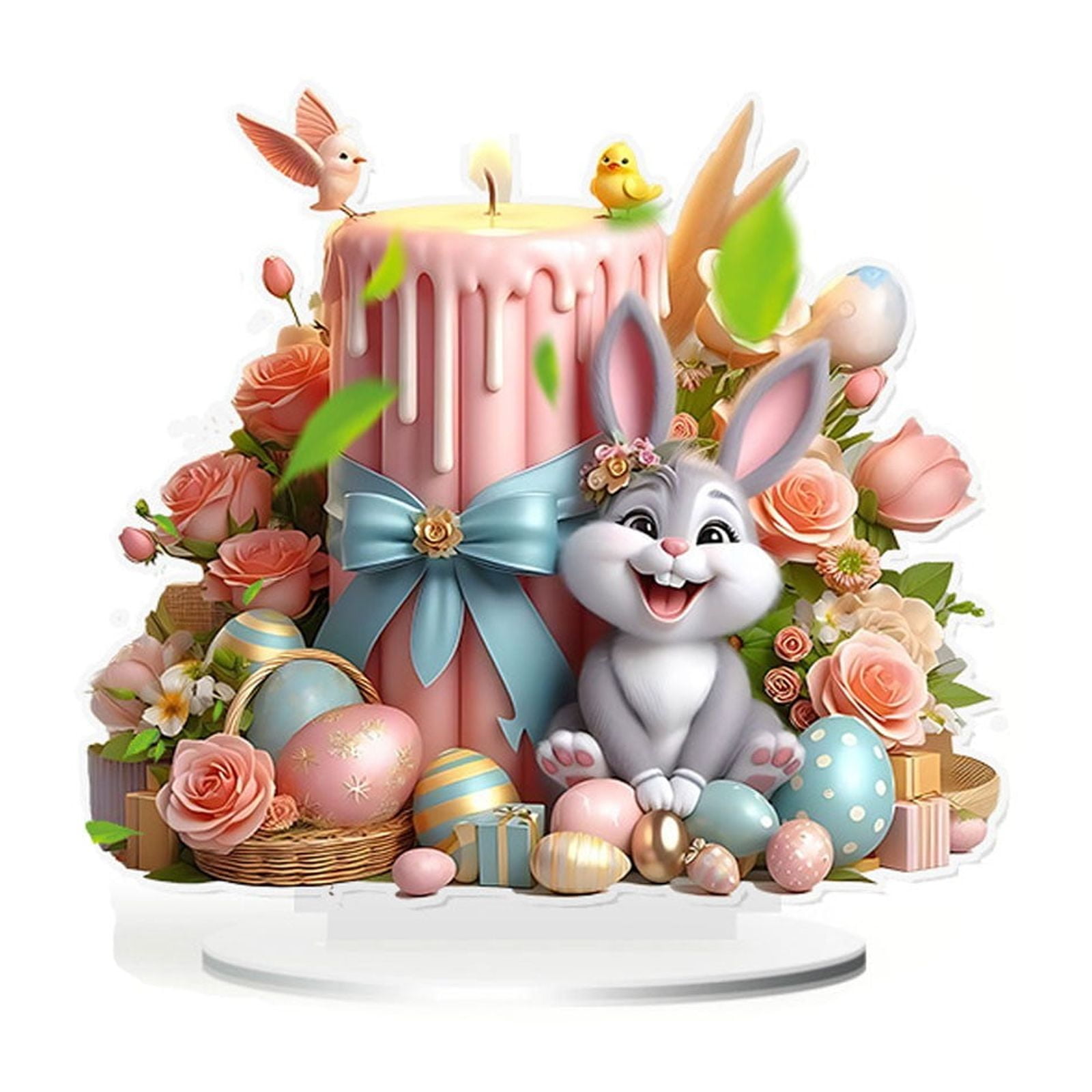 Easter Savings! PRETXORVE Easter Decorations, Easter Dream Candle 2D ...