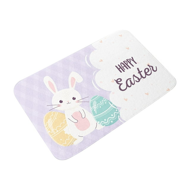 Easter Savings! PRETXORVE Easter Doormat, Easter Bunny Flannel Floor ...