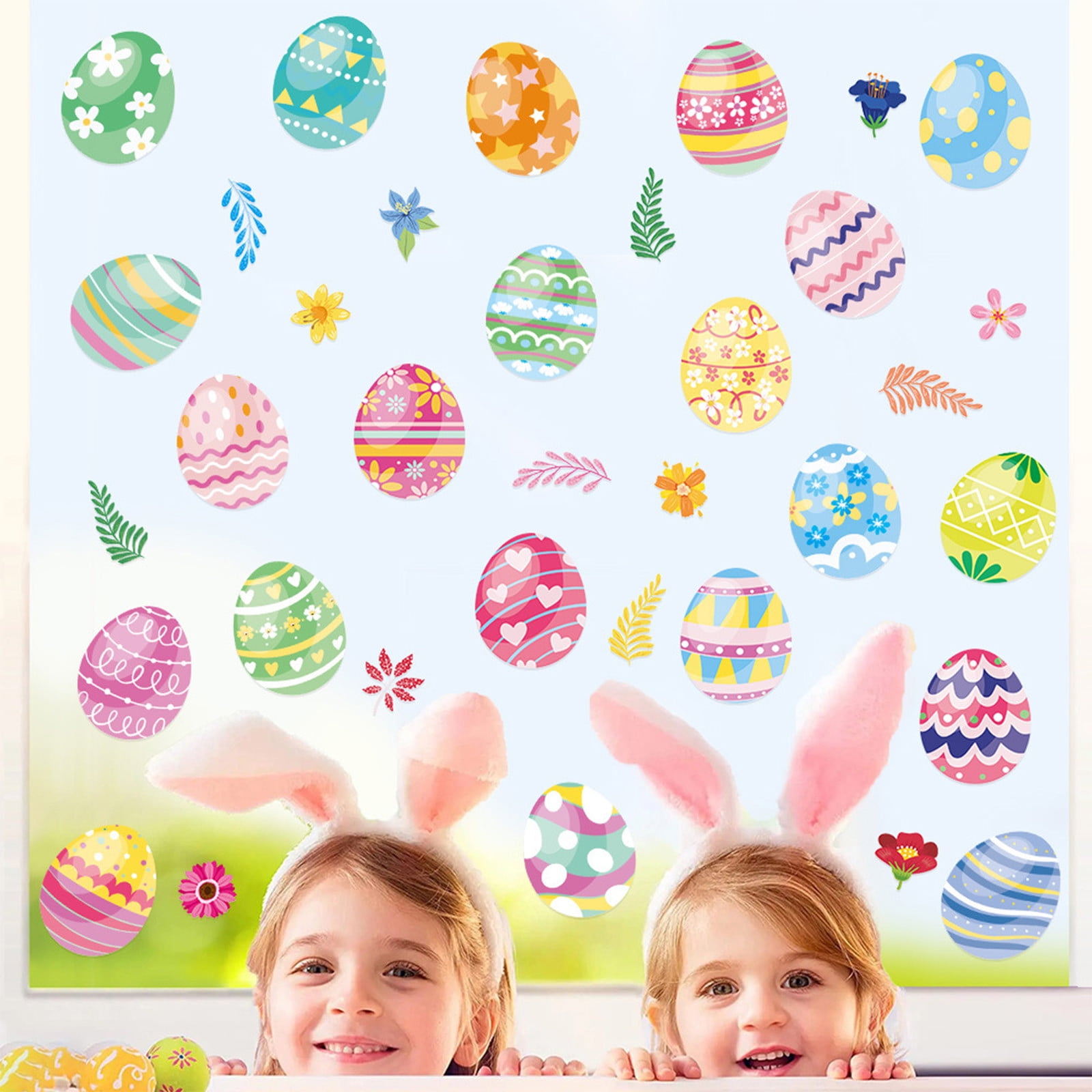 Easter Savings Clearance！TOPRenddon Easter Wall Decor Stickers Happy ...