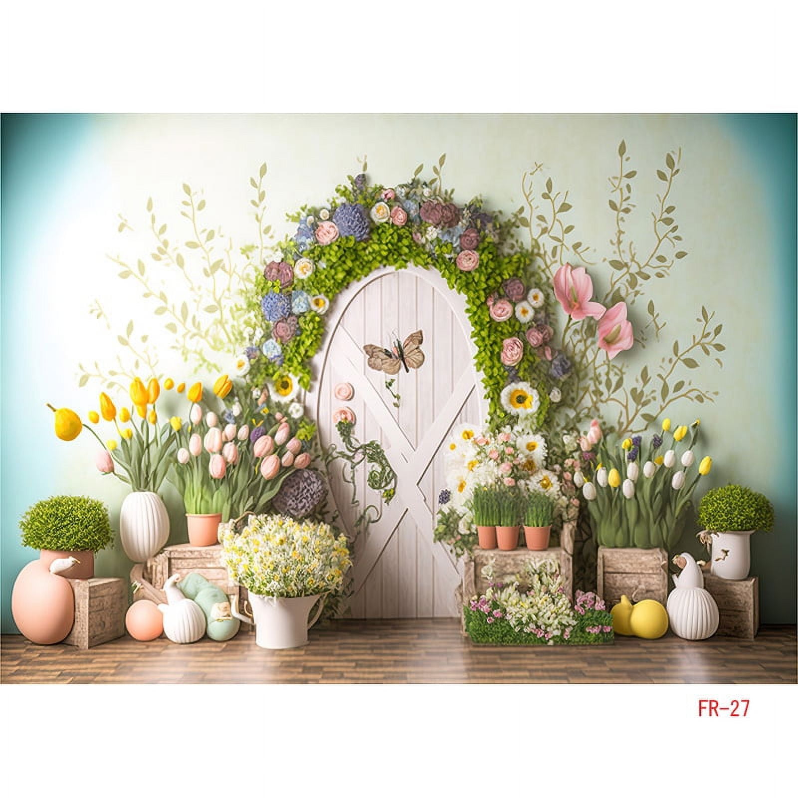 Easter Scene For Photo Studio Background Celebrations Spring Eggs ...