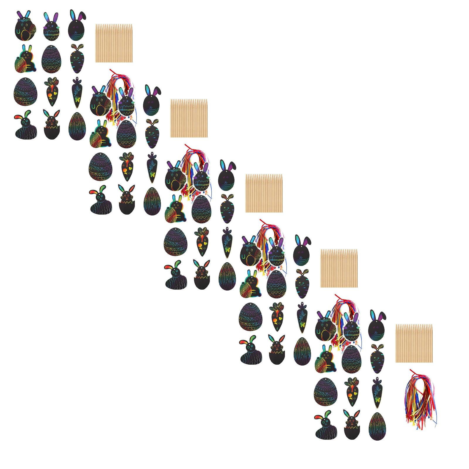 Easter Scratch Rainbow Easter Eggs Bunny Scratch Rainbow Scratch Paper ...