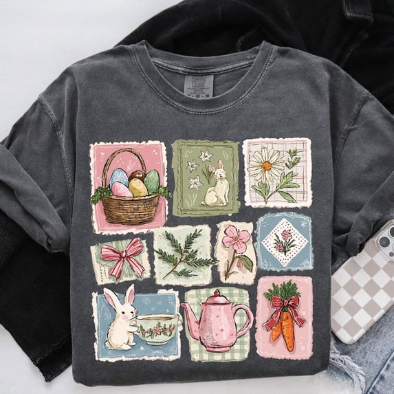 Easter Shirt Cottagecore Bunny Spring Tee - Walmart.com