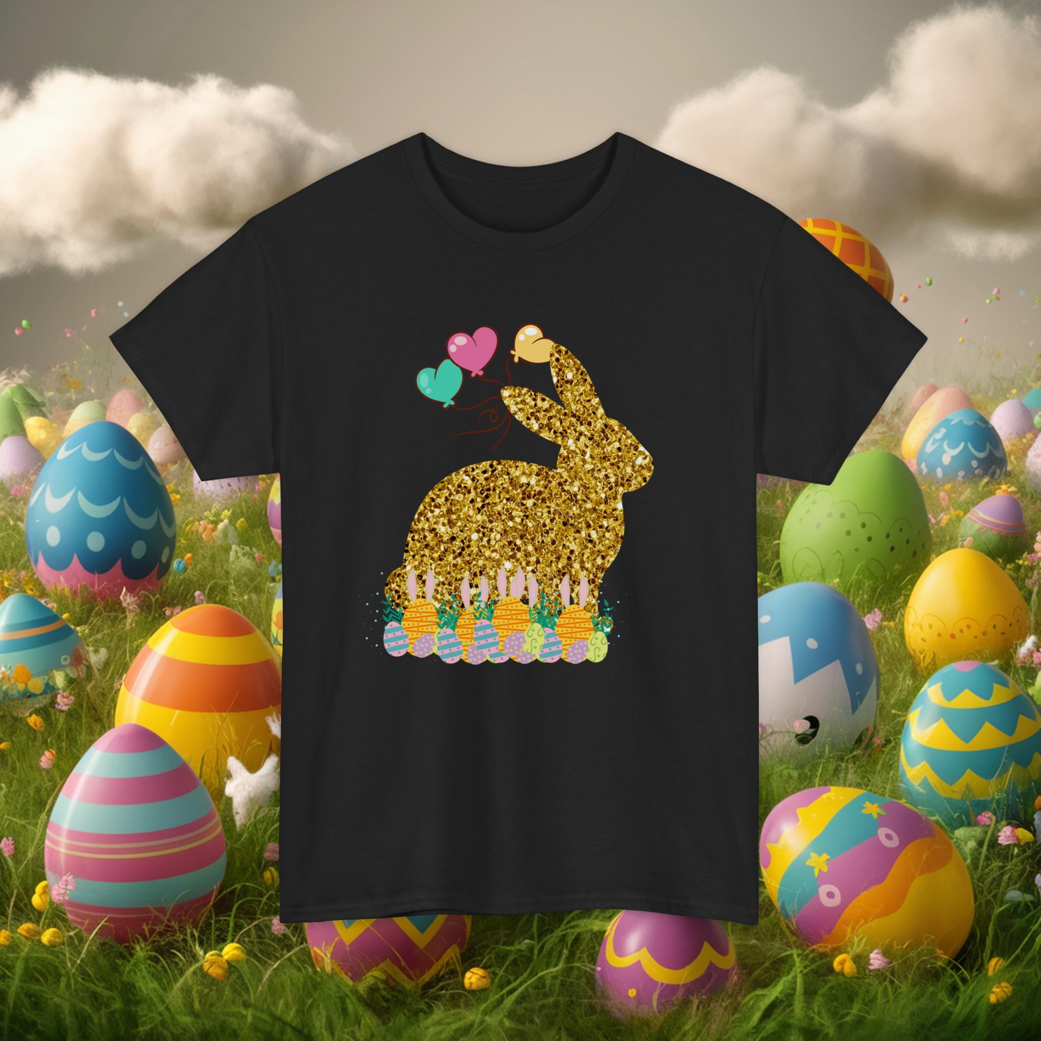 Easter Shirt, Golden Rabbit, Shirts For Women, Girls, Kids, Bunny ...