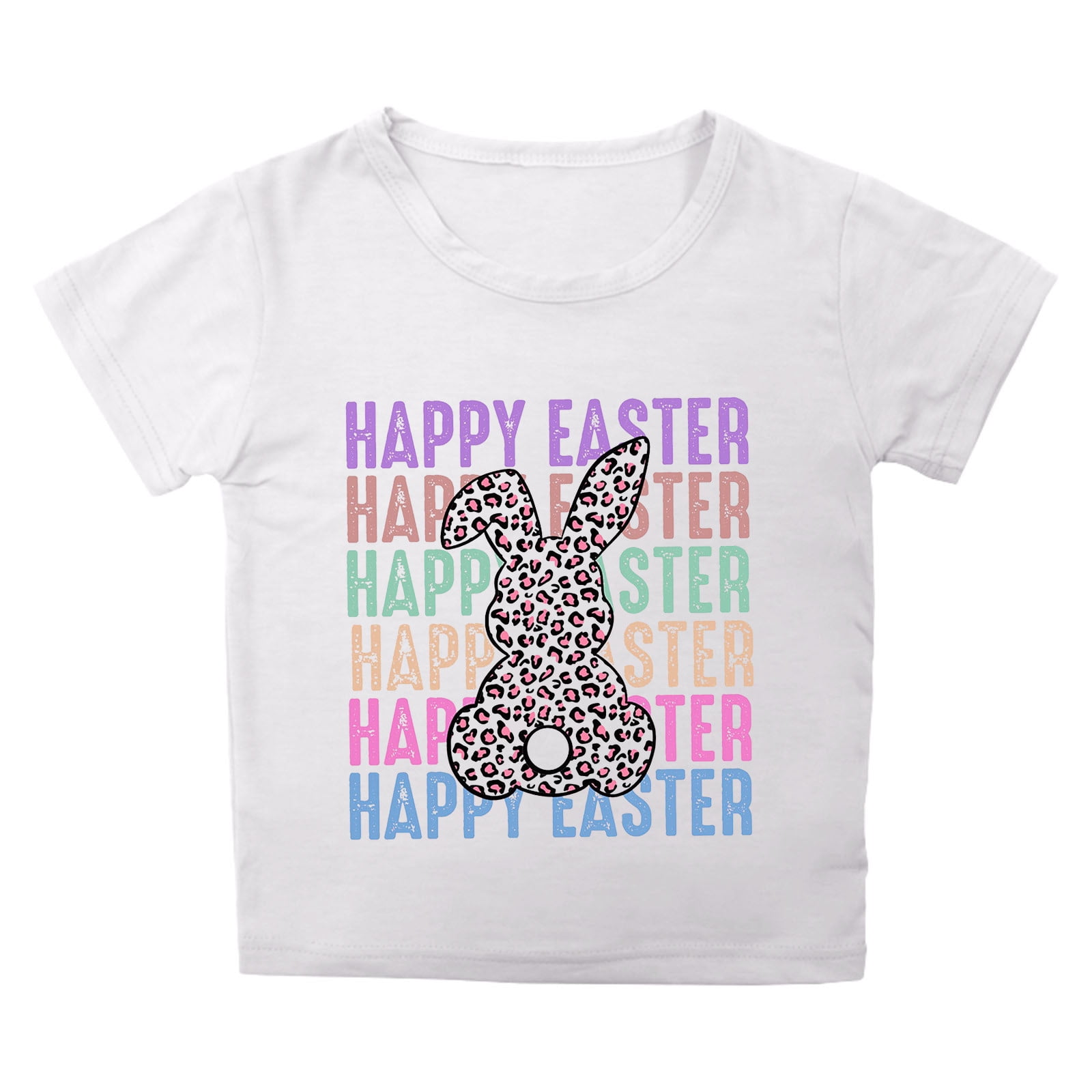 Easter Shirts for Teen Girls Easter Day Cartoon Rabbit Short Sleeve T ...