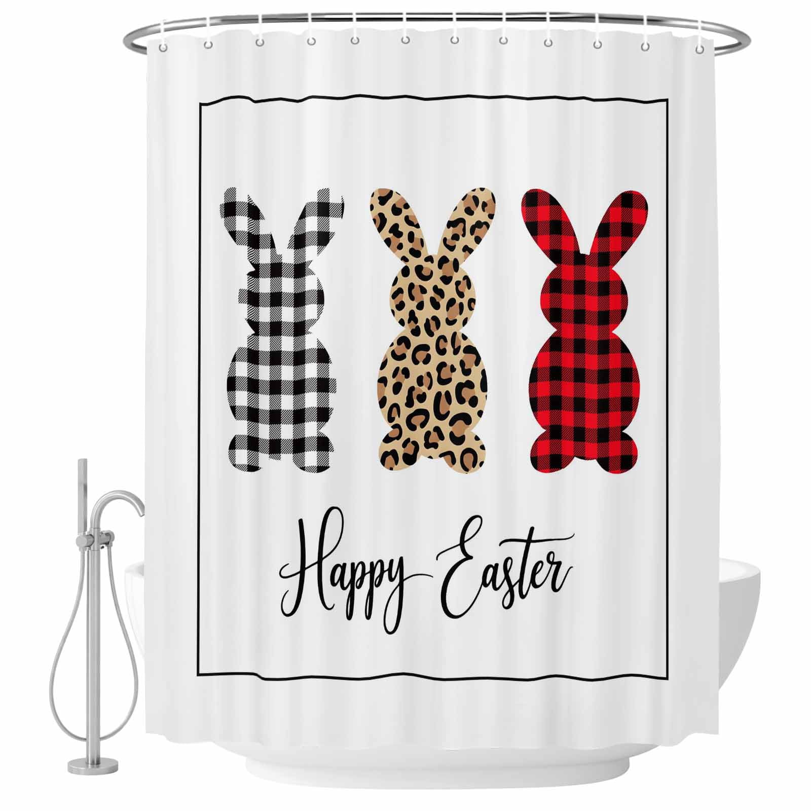 Easter Shower Curtain, Waterproof Shower Curtains for Bathroom, Simple ...