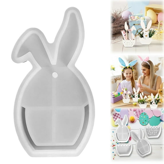 Easter Silicone Molds, Easter Rabbit Craft Mold for Resin Epoxy Plaster ...