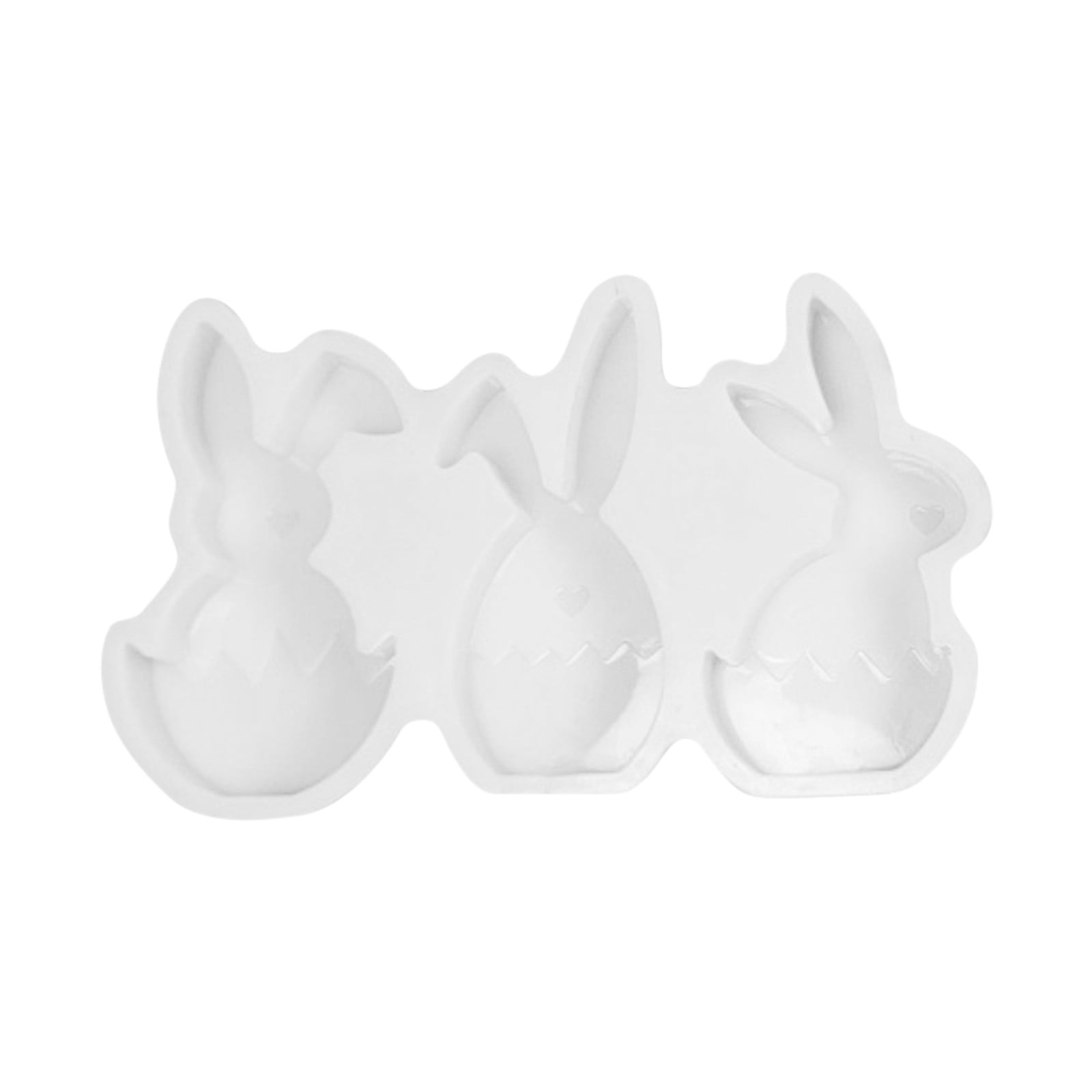 Easter Silicone Moulds Casting Moulds DIY 3D Rabbit Bunny Easter Egg ...
