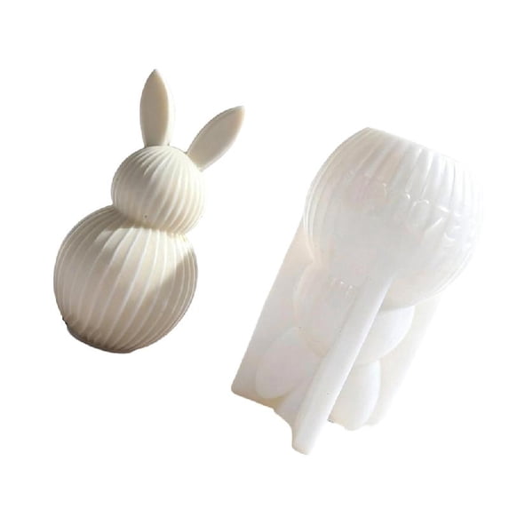 Easter Silicone With Striped rabbitss Pattern For Soap Craft Holiday ...
