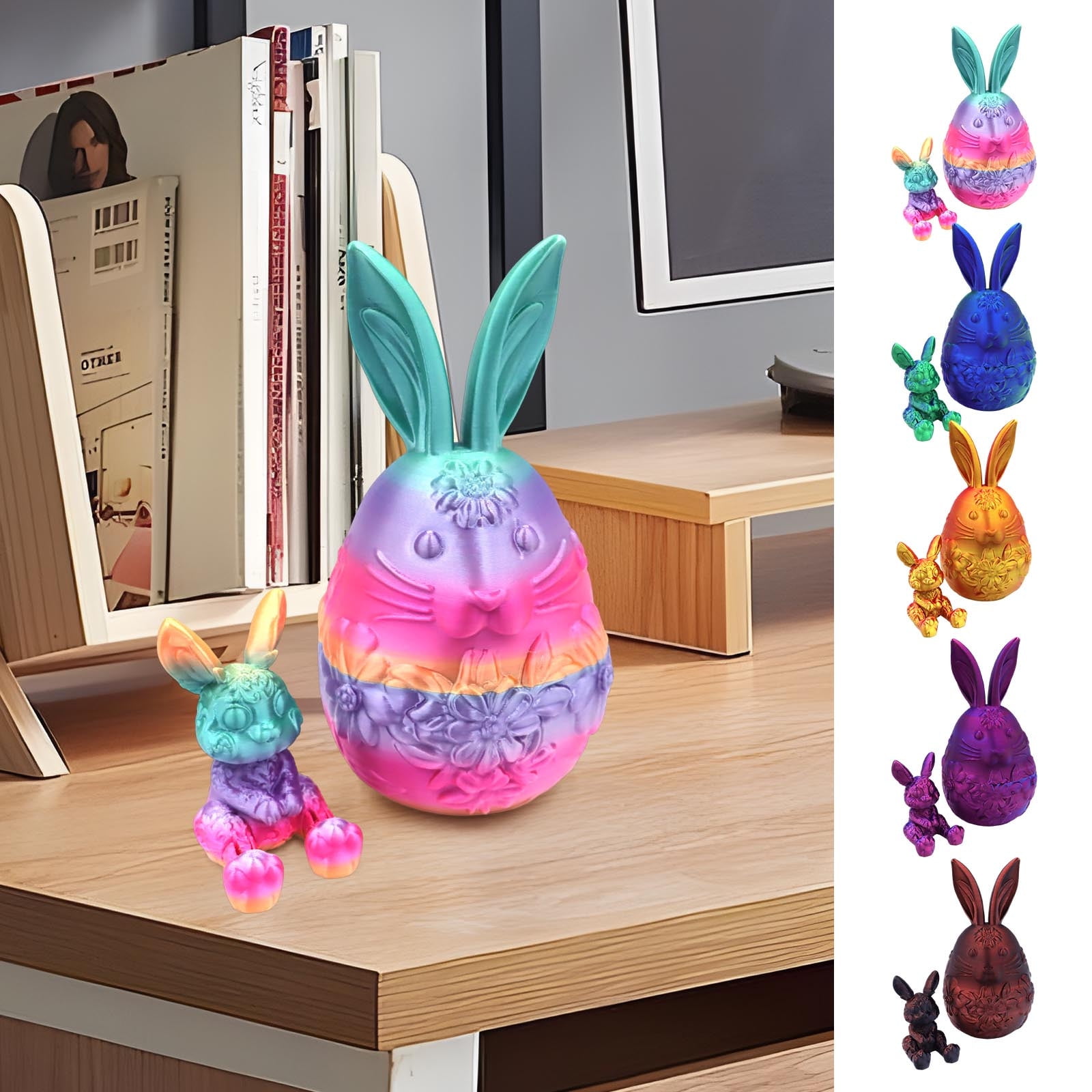 Easter Simulation Box, Twisting Decoration Ornament, 8-inch Size, Vibrant Color Design, for Home ...