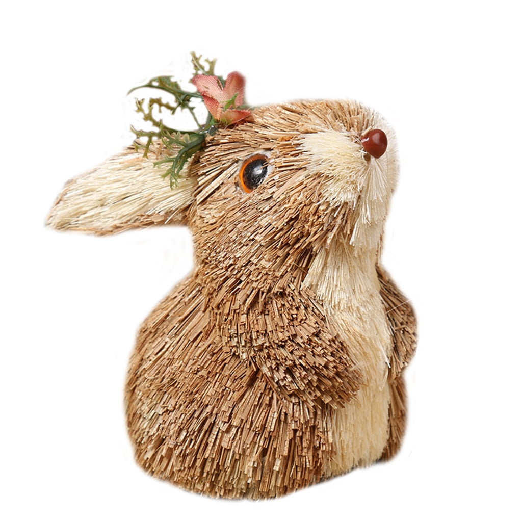 Easter Simulation Rabbit Decorations Home Garden Decor Grass Spring ...